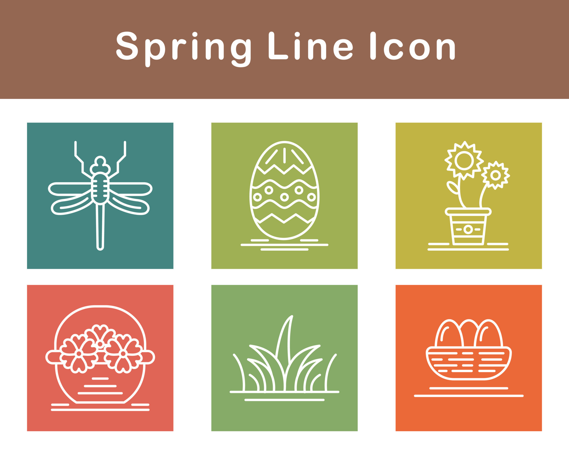 Spring Vector Icon Set 20703016 Vector Art at Vecteezy