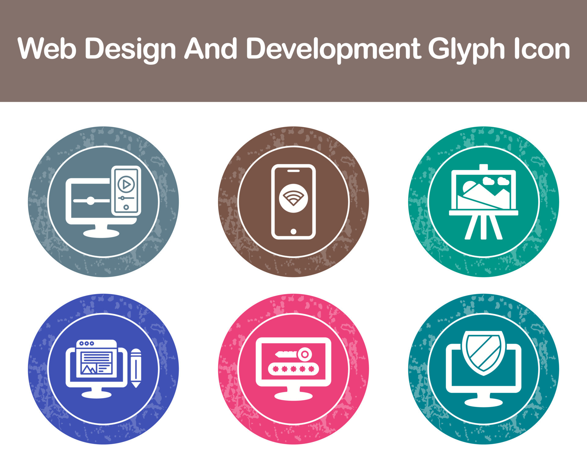 Web Design And Development Vector Icon Set 20705027 Vector Art at Vecteezy