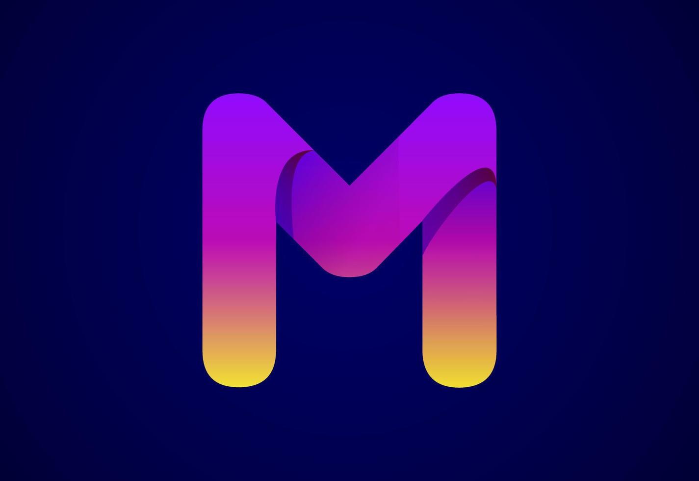Abstract Origami Letter M Logo Design Template Flat Style Application abstract-origami-letter-m-logo-design-template-flat-style-application