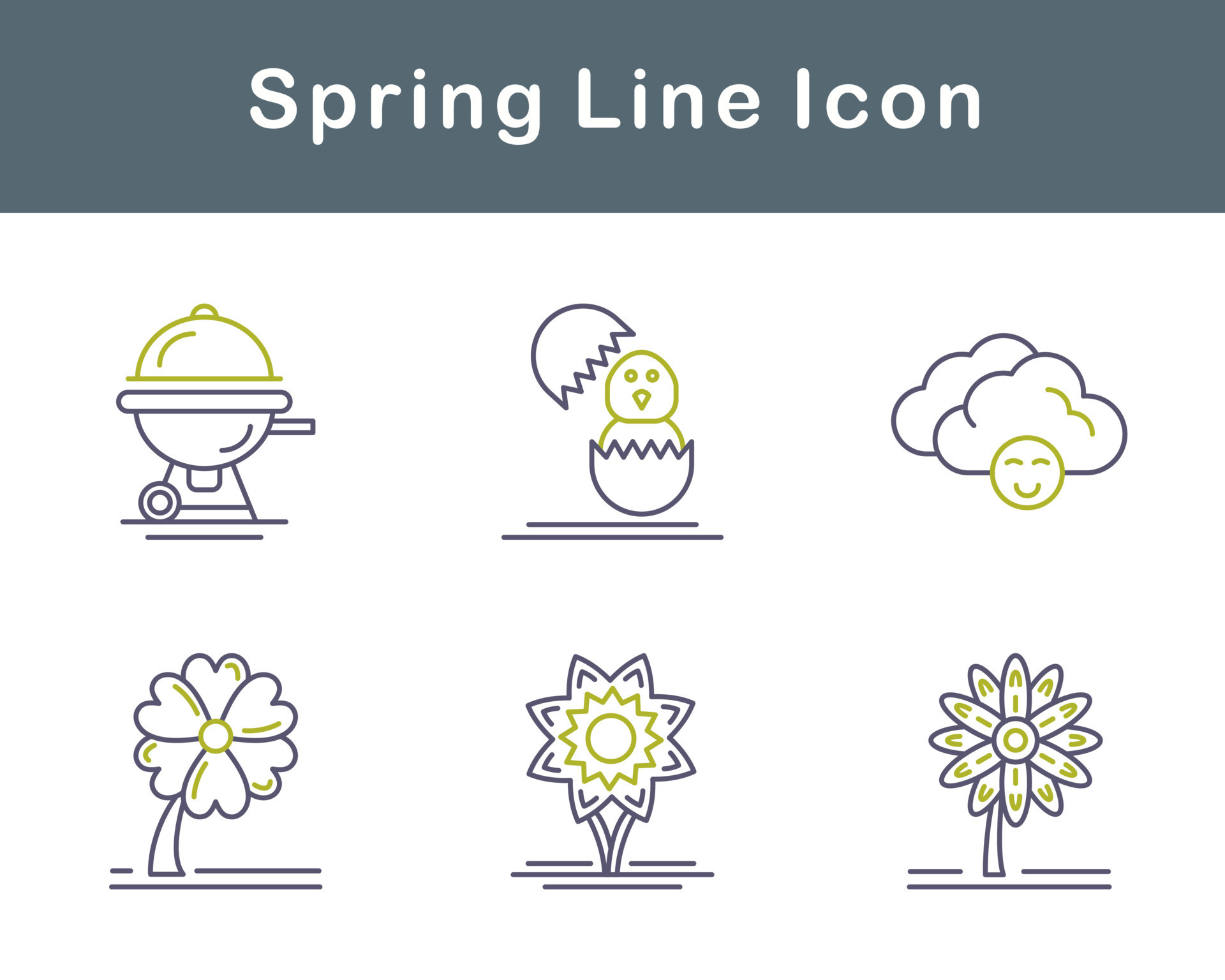 Spring Vector Icon Set 20708188 Vector Art at Vecteezy