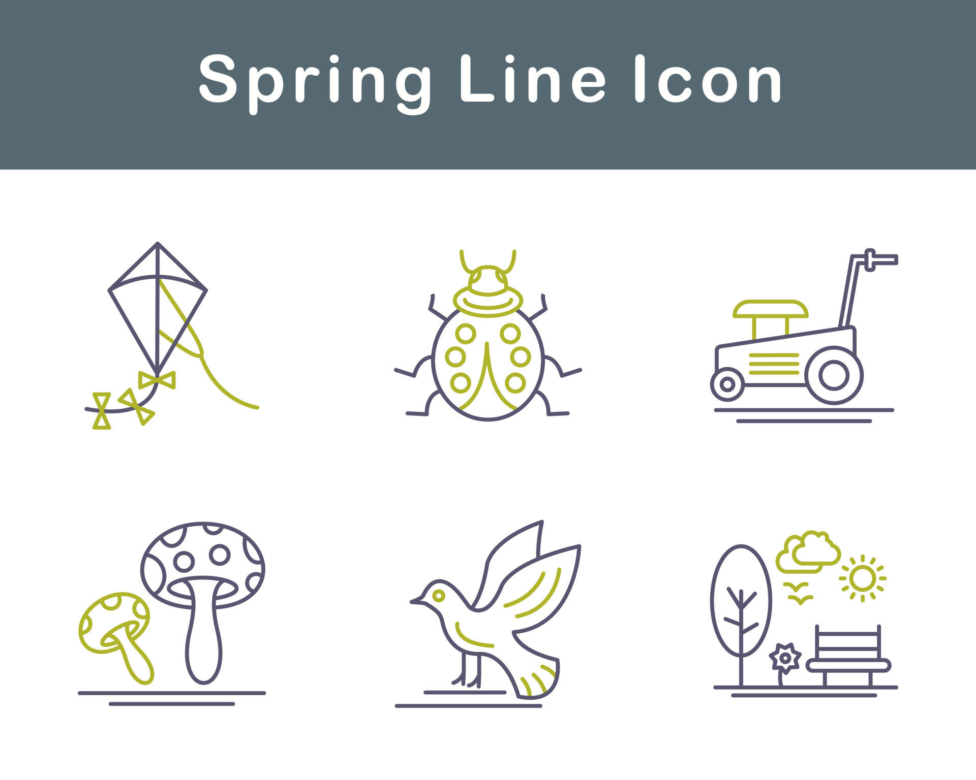 Spring Vector Icon Set 20708190 Vector Art at Vecteezy