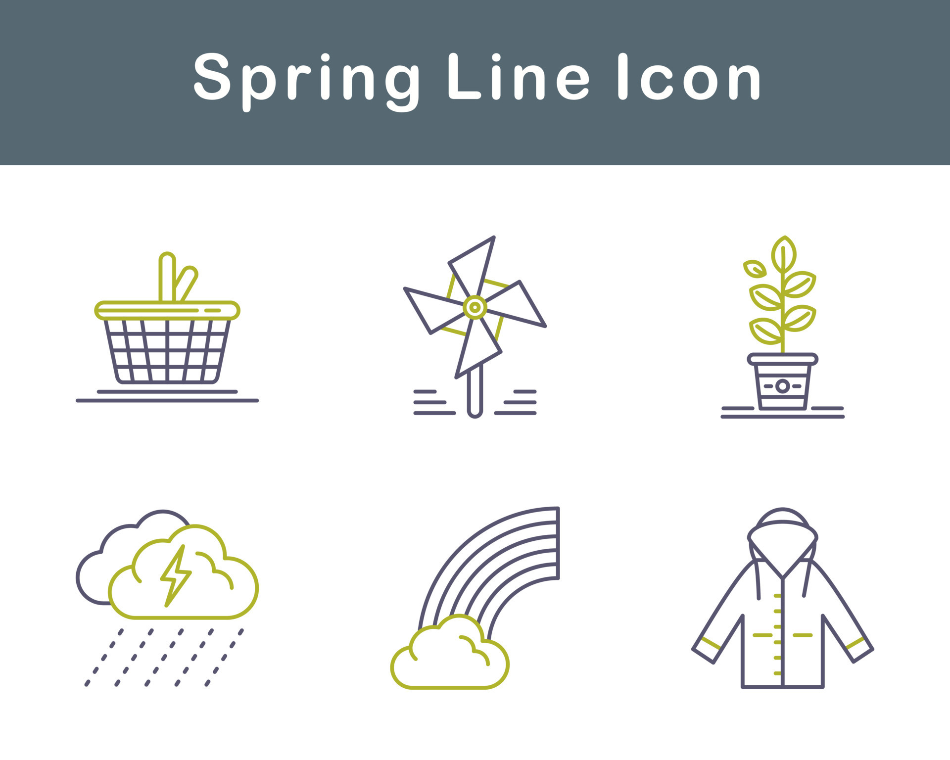 Spring Vector Icon Set 20708195 Vector Art at Vecteezy