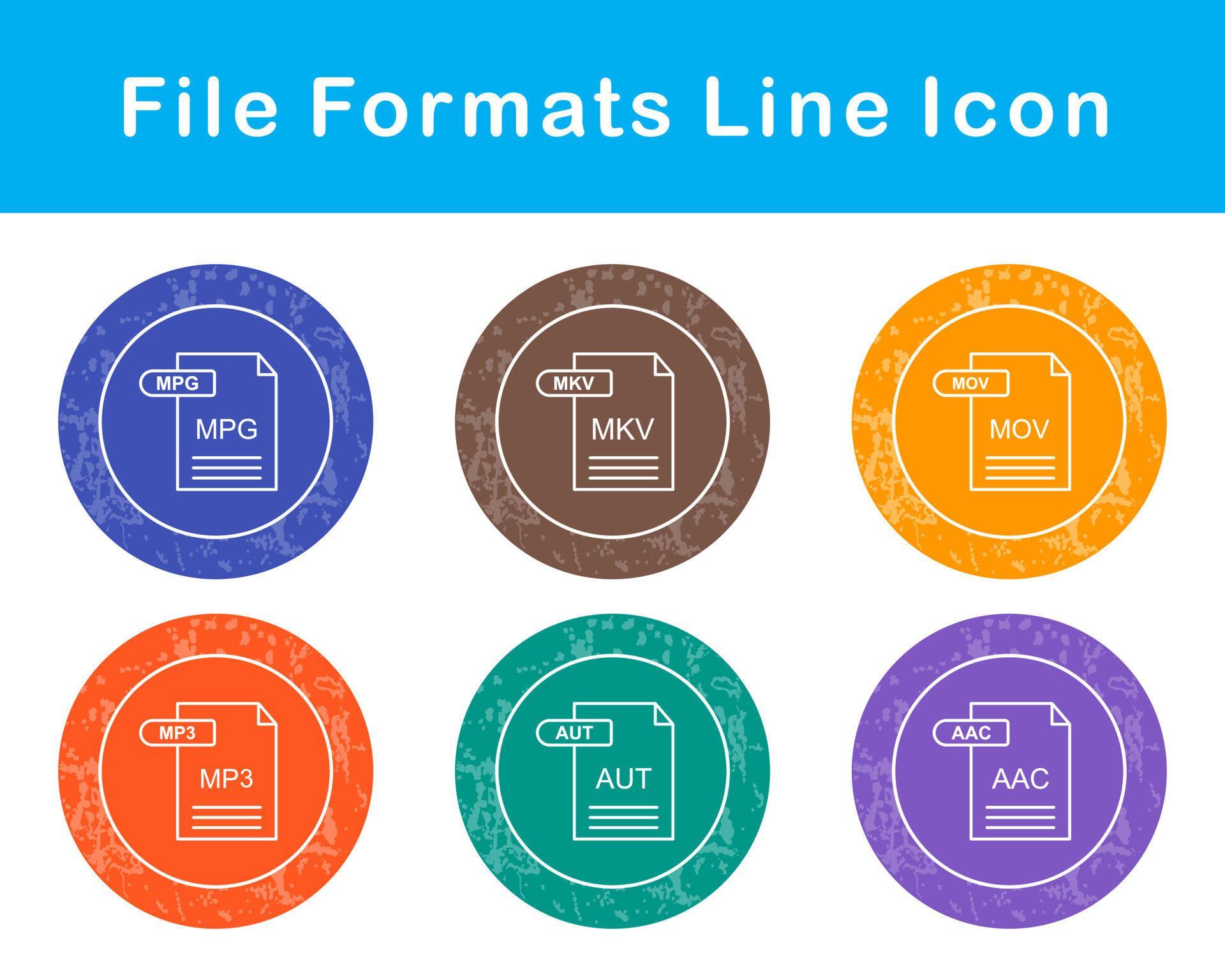 File Formats Vector Icon Set 20708211 Vector Art at Vecteezy