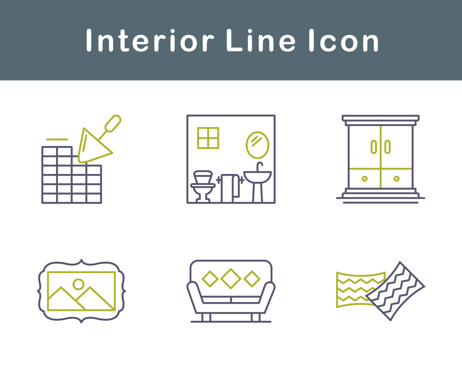 Interior Vector Icon Set 20708356 Vector Art at Vecteezy
