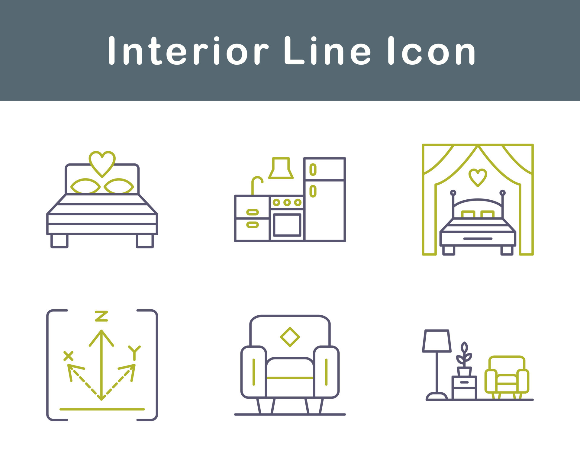 Interior Vector Icon Set 20708358 Vector Art at Vecteezy