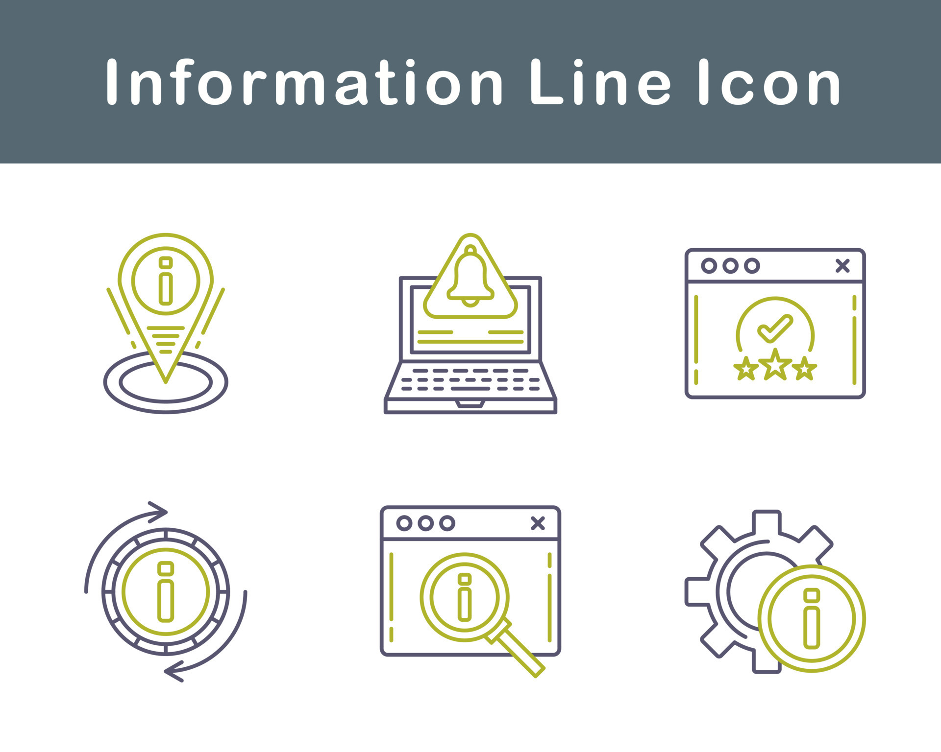Information Vector Icon Set 20708364 Vector Art at Vecteezy
