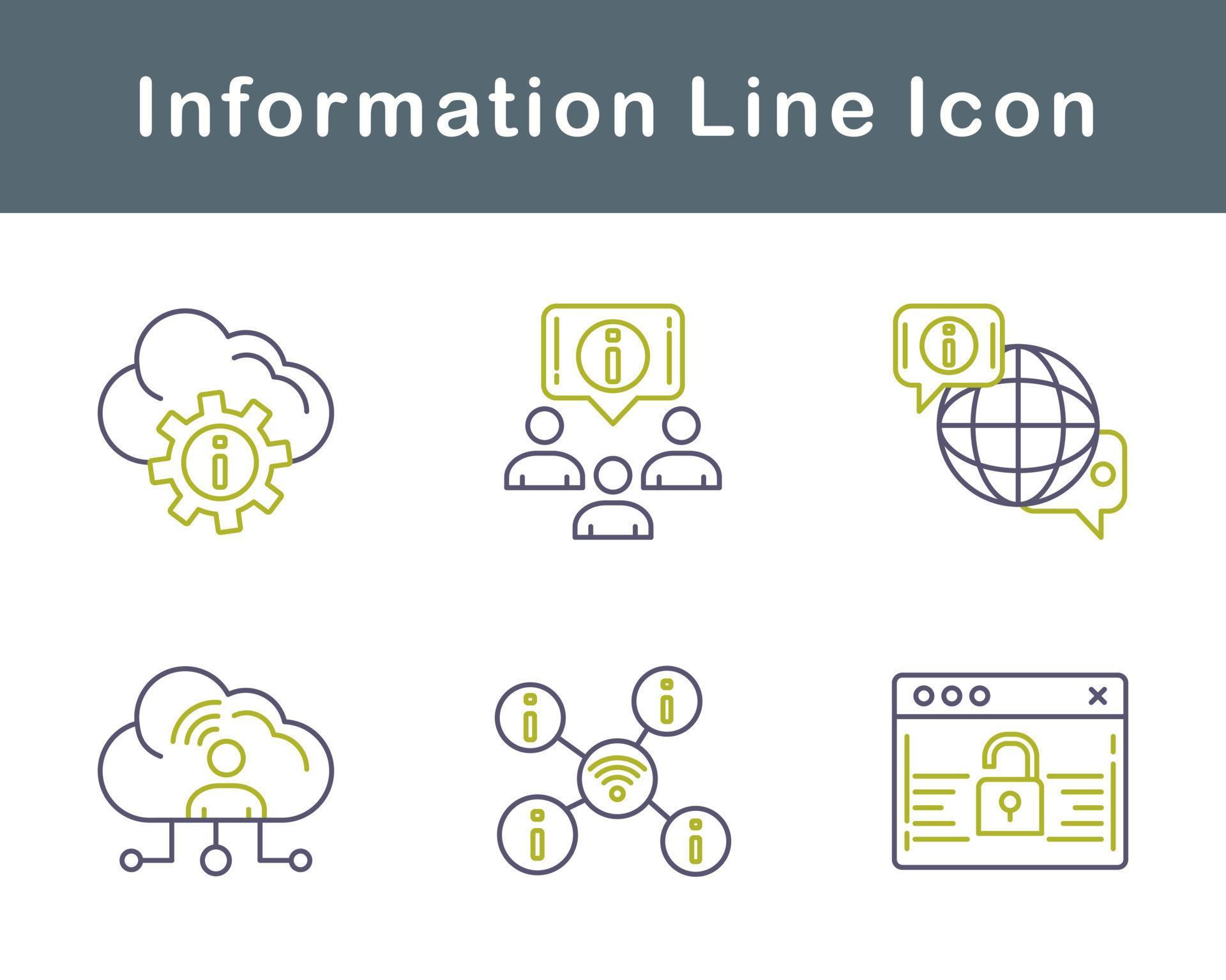 Information Vector Icon Set 20708370 Vector Art at Vecteezy