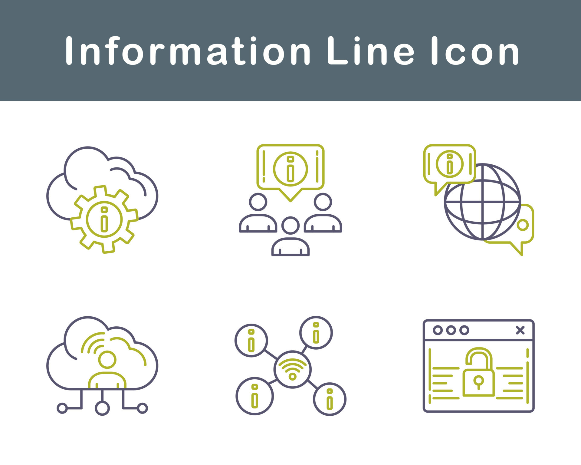 Information Vector Icon Set 20708370 Vector Art at Vecteezy