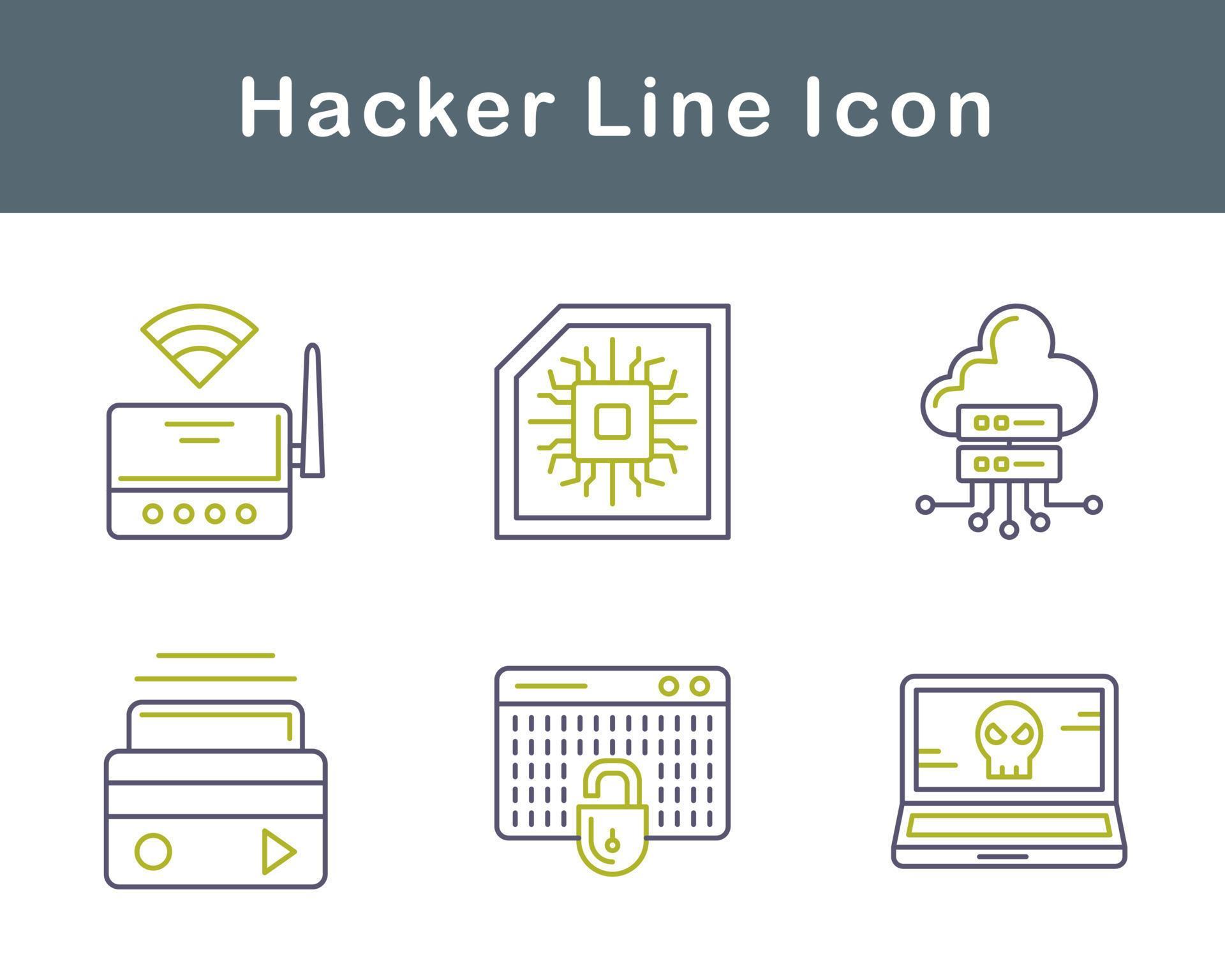 Hacker Vector Icon Set 20708419 Vector Art at Vecteezy