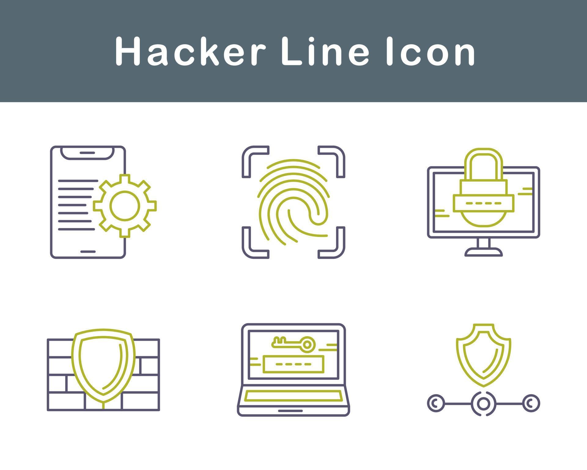 Hacker Vector Icon Set 20708428 Vector Art at Vecteezy