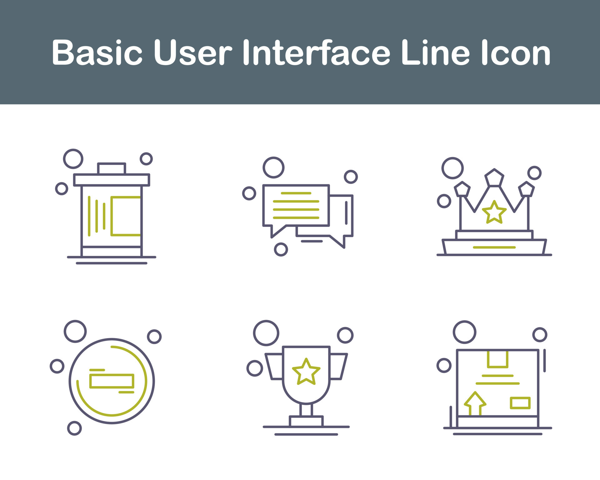 Basic User Interface Vector Icon Set 20708447 Vector Art At Vecteezy