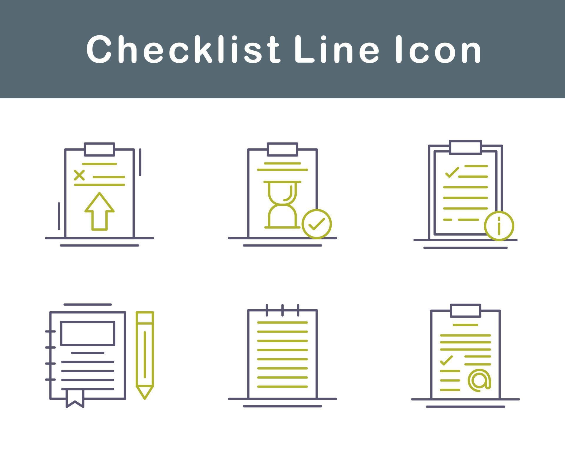 Checklist Vector Icon Set 20708455 Vector Art at Vecteezy