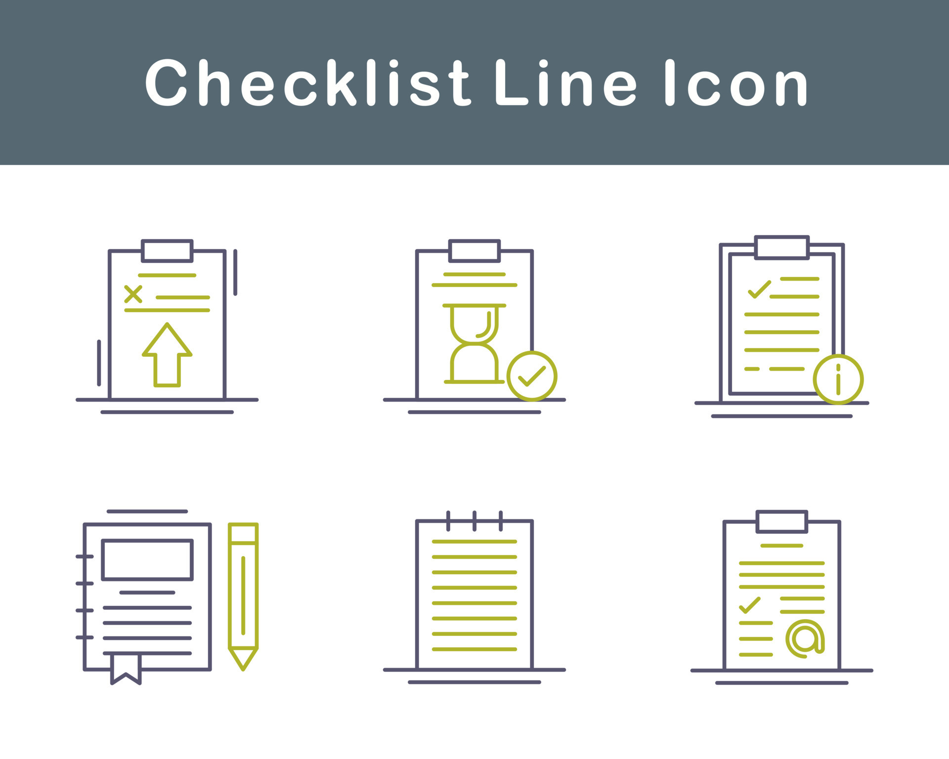 Checklist Vector Icon Set 20708455 Vector Art at Vecteezy
