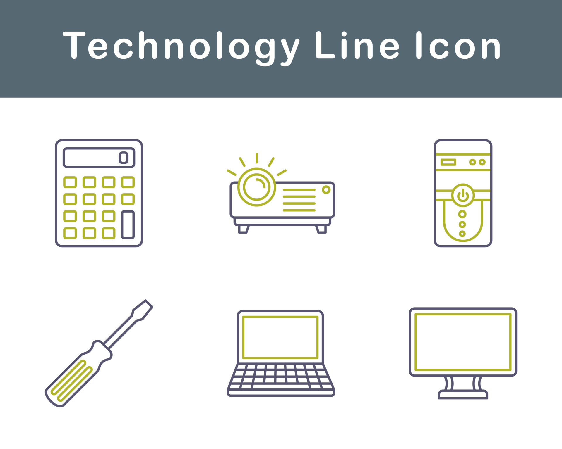 Technology Vector Icon Set 20708457 Vector Art at Vecteezy
