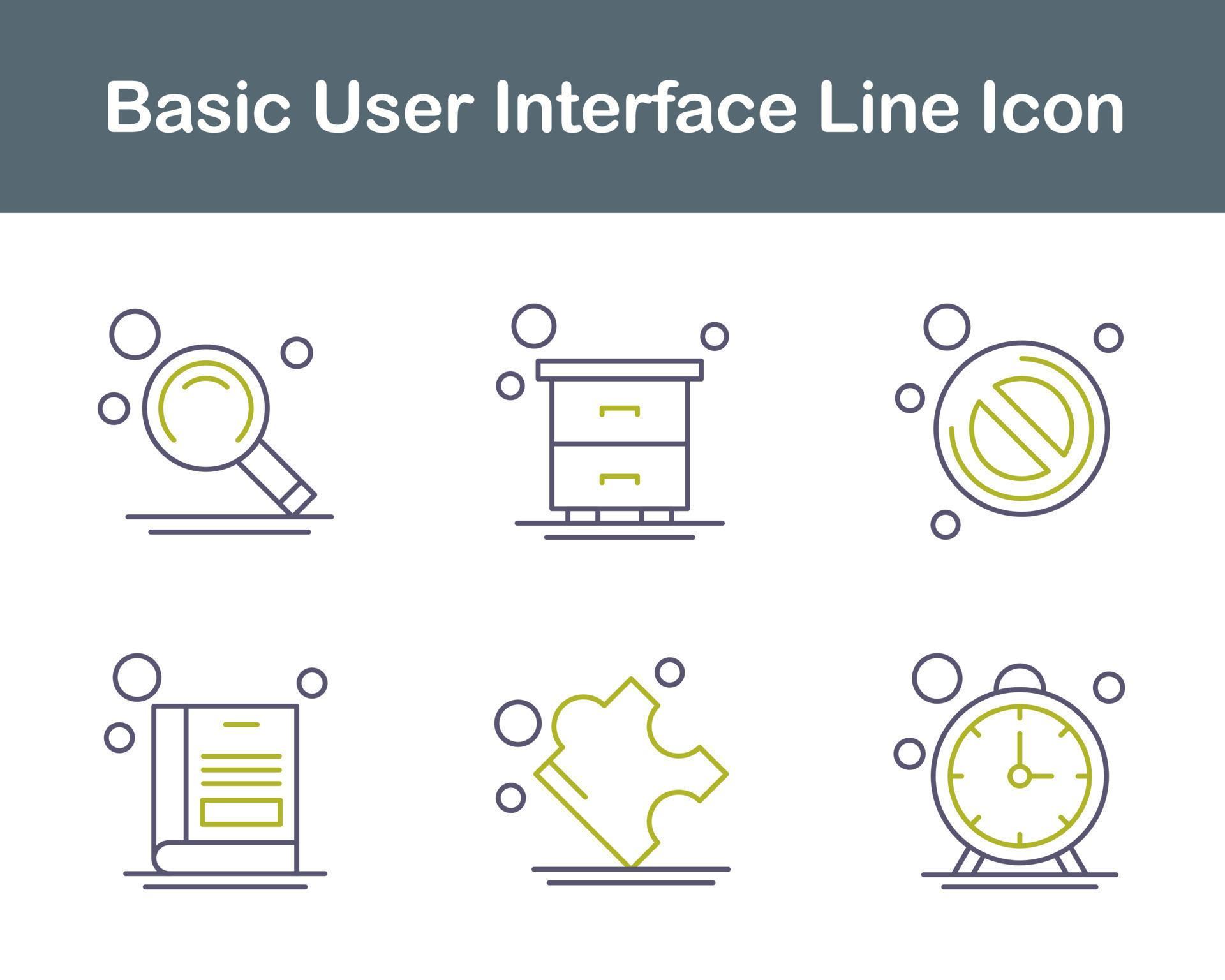 Basic User Interface Vector Icon Set 20708471 Vector Art at Vecteezy
