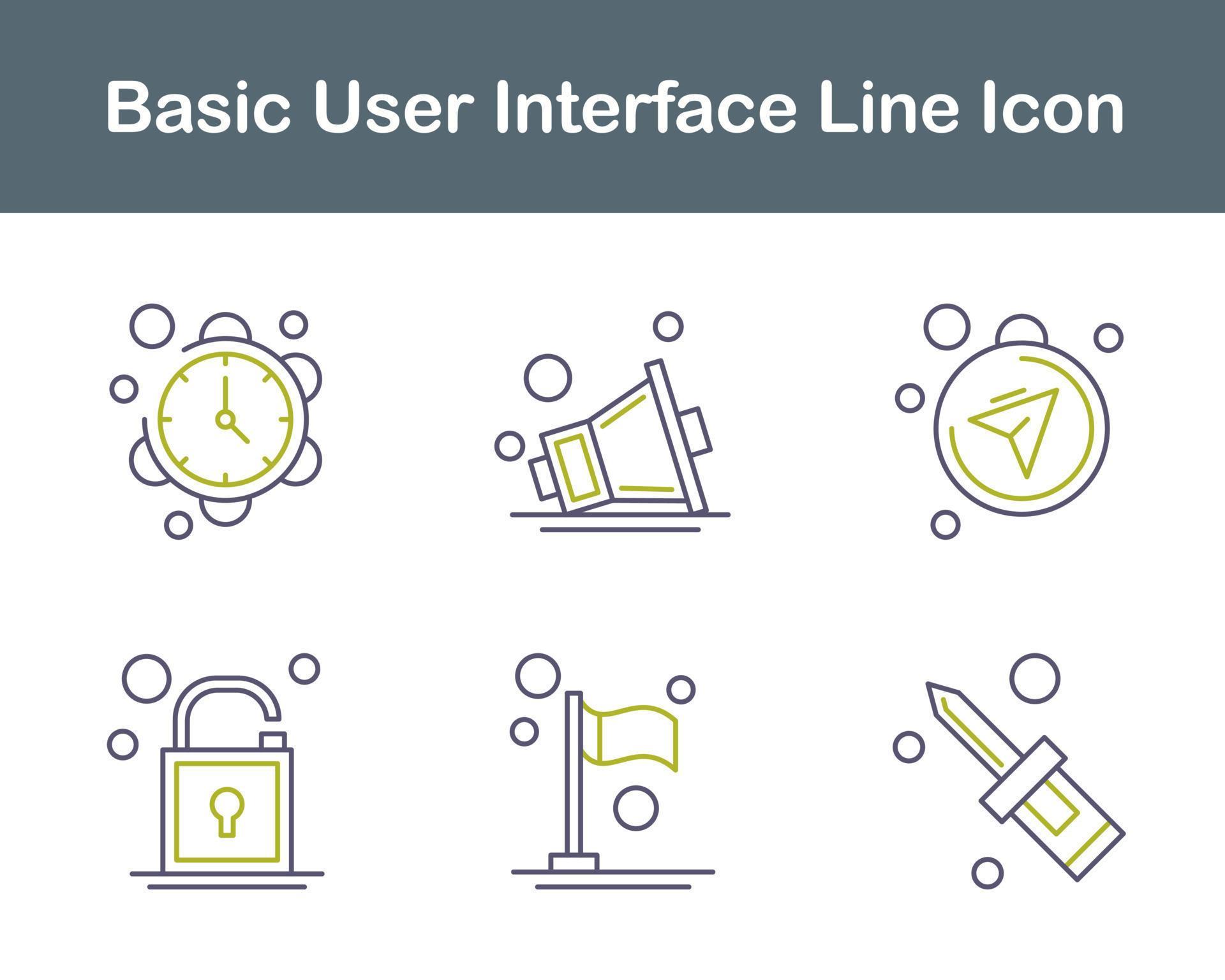 Basic User Interface Vector Icon Set 20708477 Vector Art at Vecteezy