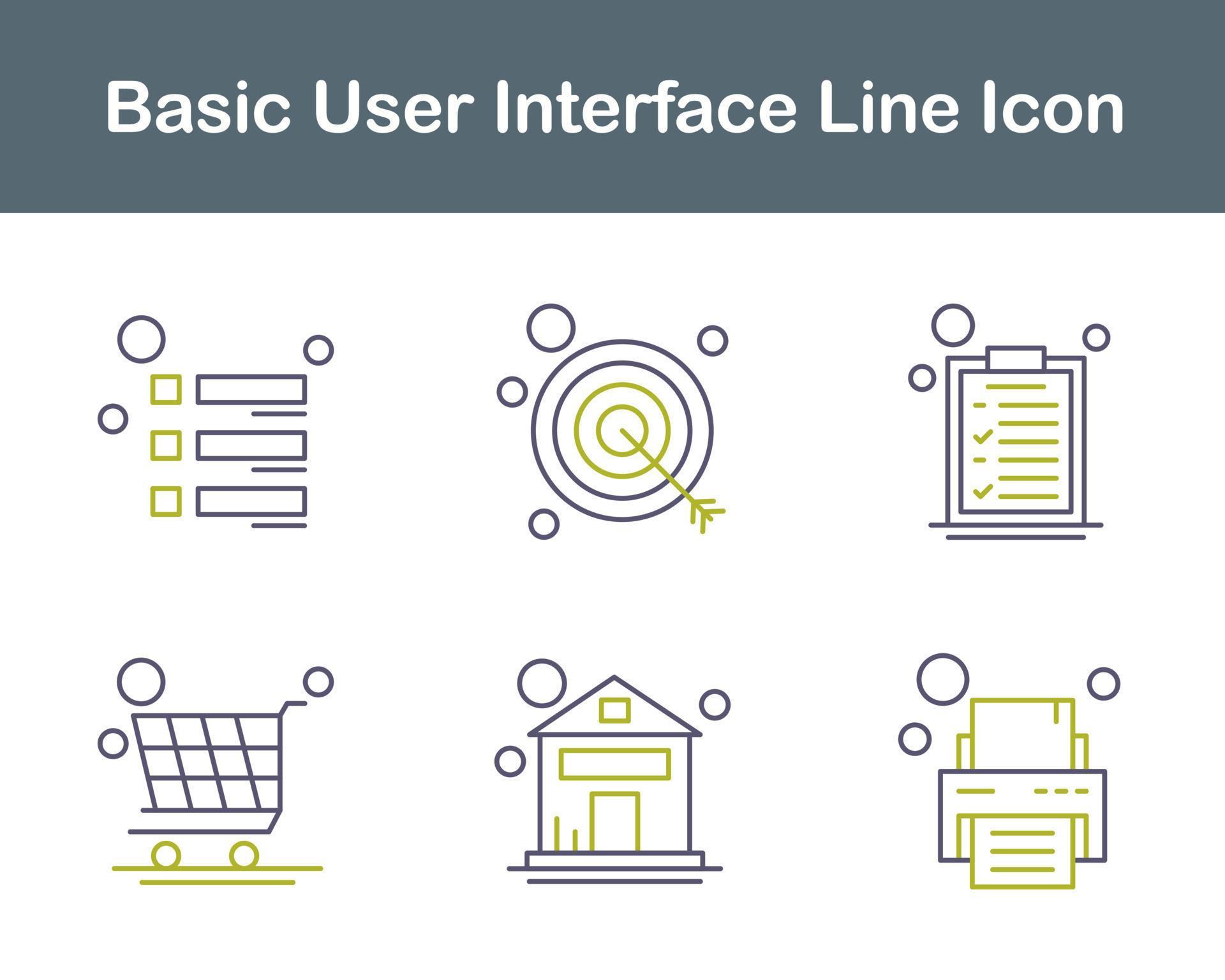 Basic User Interface Vector Icon Set 20708478 Vector Art at Vecteezy