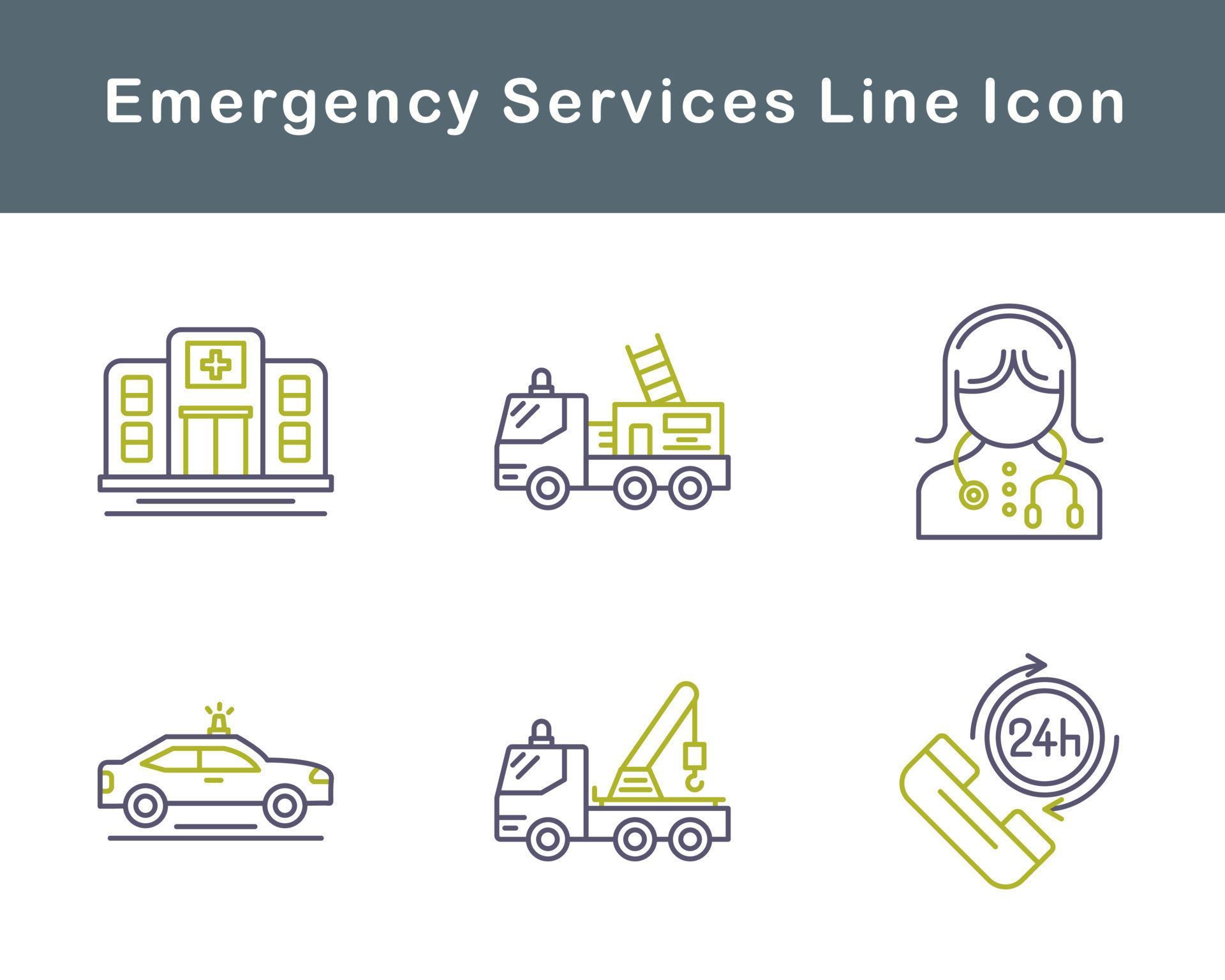 Emergency Services Vector Icon Set 20708482 Vector Art at Vecteezy