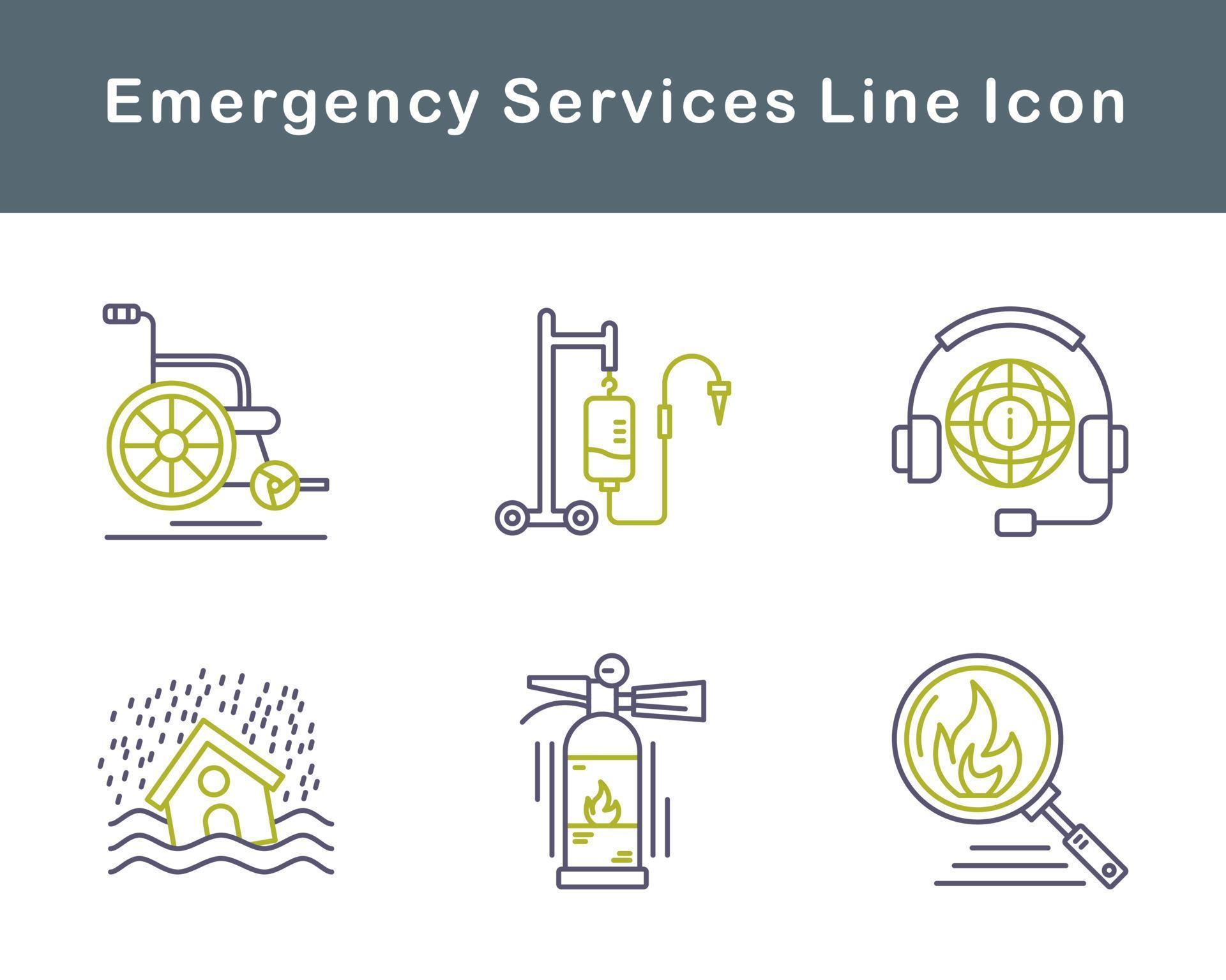 Emergency Services Vector Icon Set 20708489 Vector Art at Vecteezy