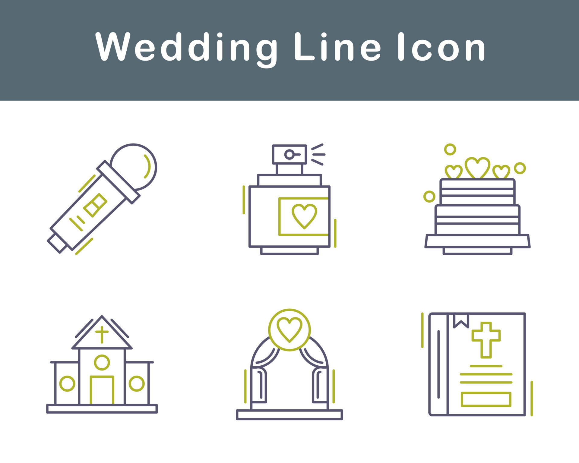 Wedding Vector Icon Set 20708512 Vector Art at Vecteezy
