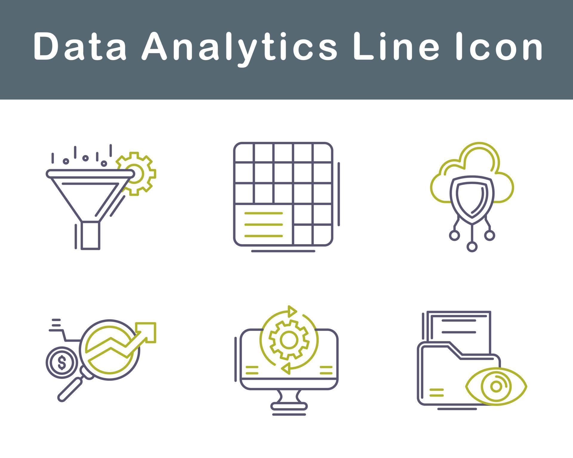 Data Analytics Vector Icon Set 20708513 Vector Art at Vecteezy