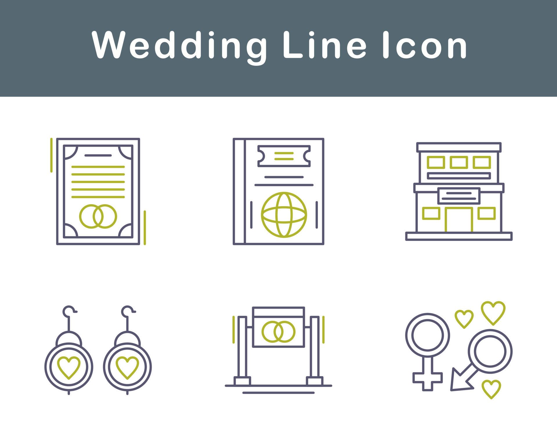 Wedding Vector Icon Set 20708515 Vector Art at Vecteezy