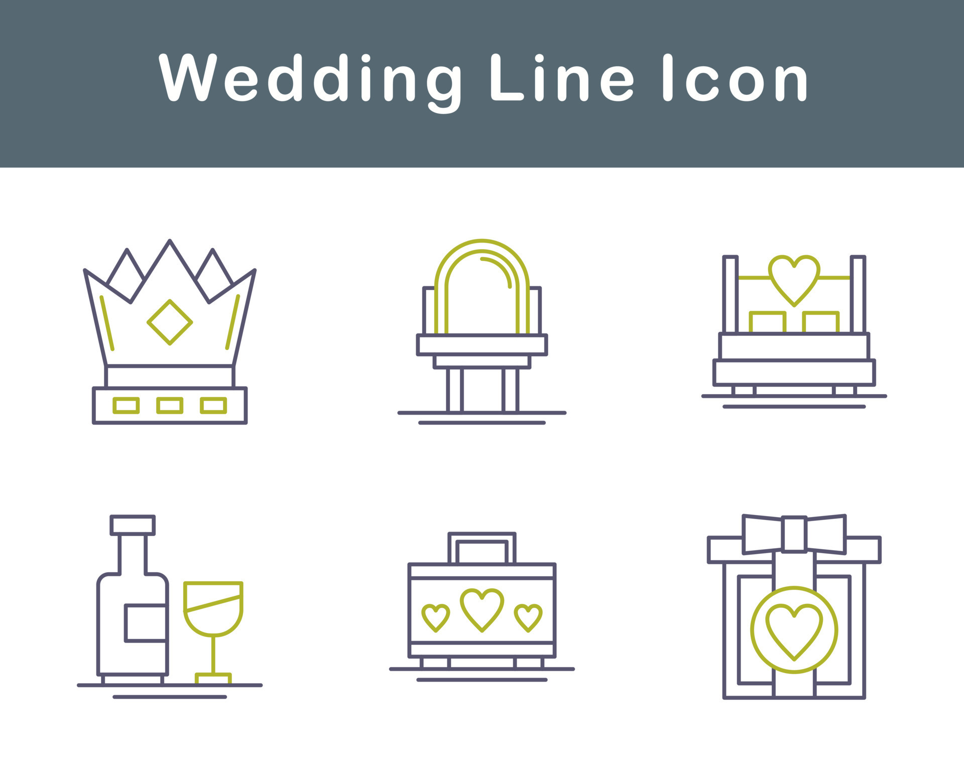 Wedding Vector Icon Set 20708516 Vector Art at Vecteezy