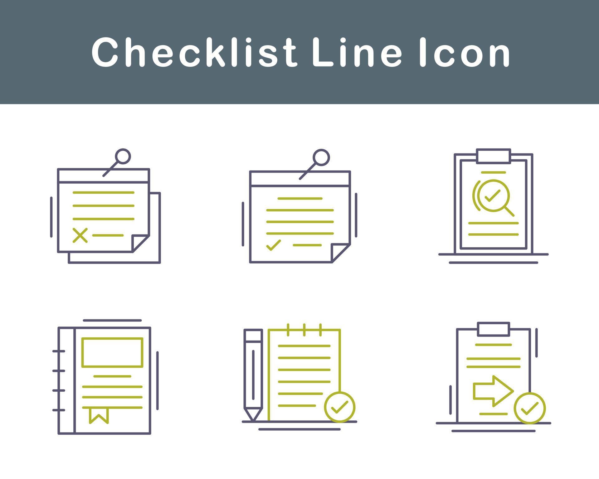 Checklist Vector Icon Set 20708527 Vector Art at Vecteezy