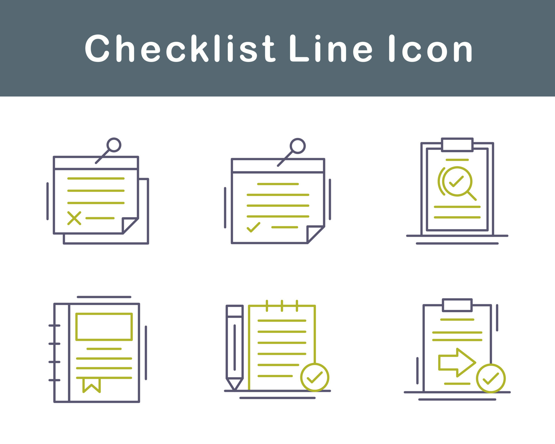 Checklist Vector Icon Set 20708527 Vector Art at Vecteezy