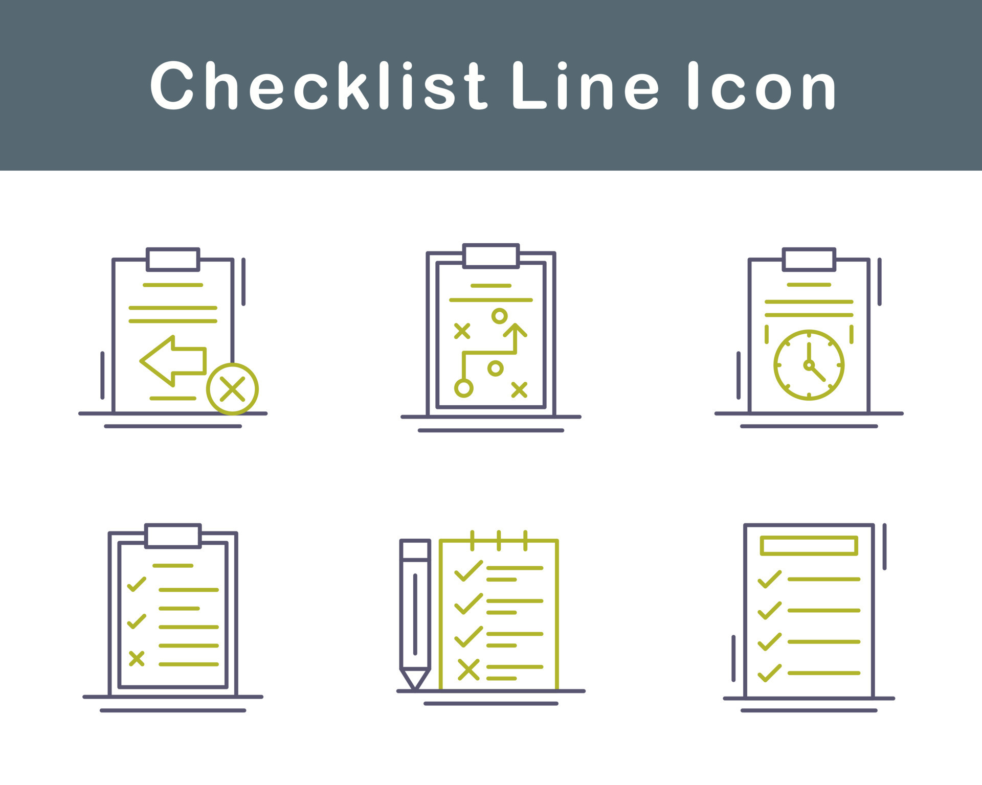 Checklist Vector Icon Set 20708531 Vector Art at Vecteezy
