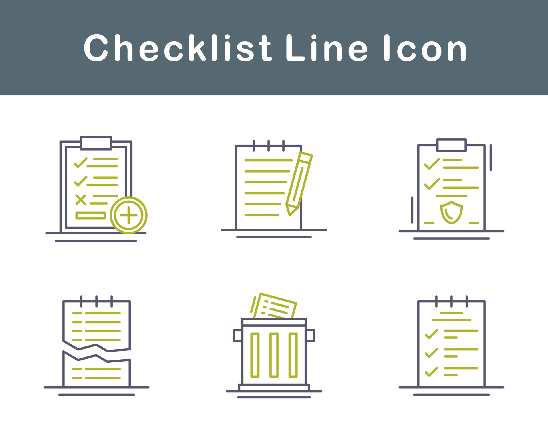 Checklist Vector Icon Set 20708532 Vector Art at Vecteezy