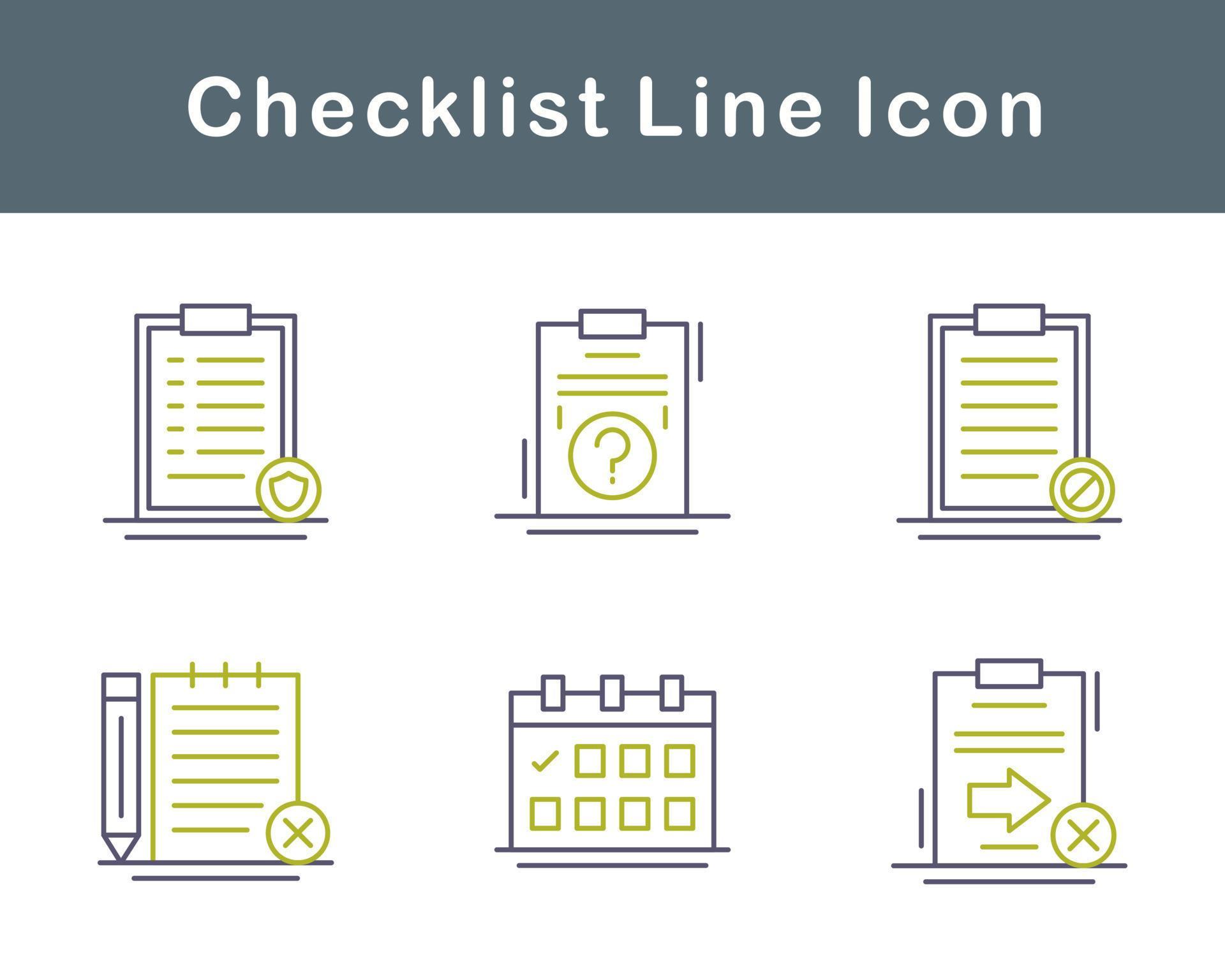 Checklist Vector Icon Set 20708533 Vector Art at Vecteezy