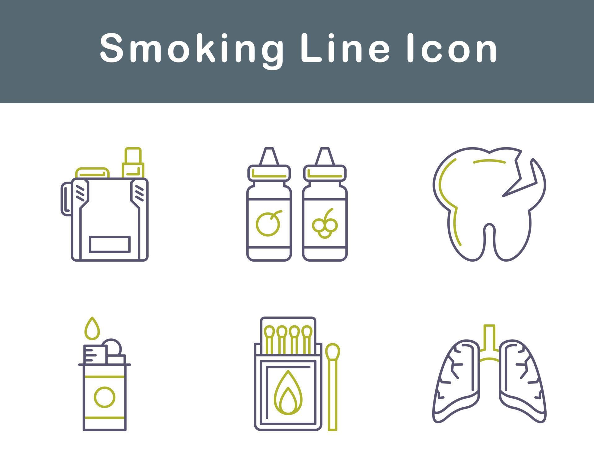 Smoking Vector Icon Set 20708538 Vector Art at Vecteezy