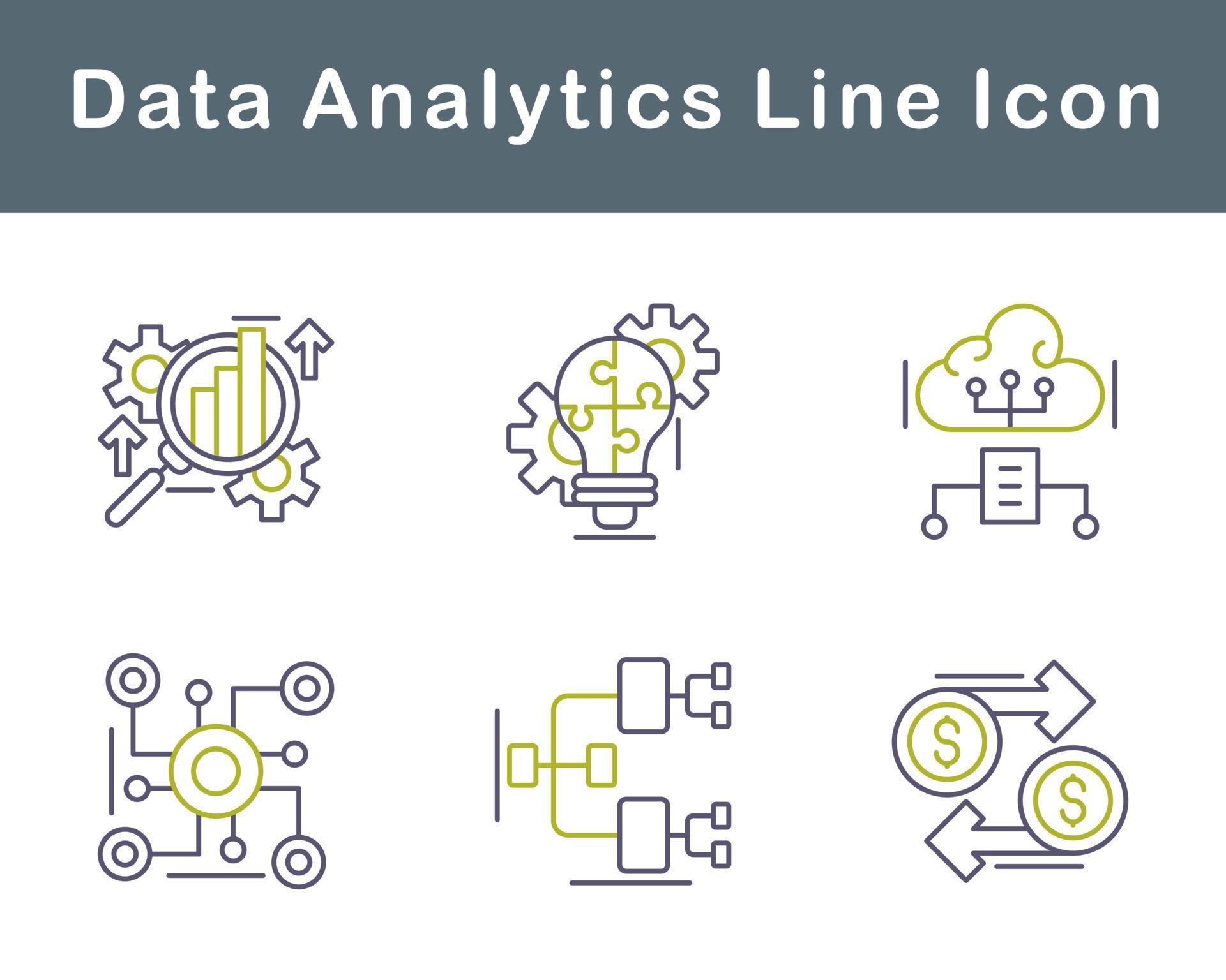 Data Analytics Vector Icon Set 20708580 Vector Art at Vecteezy