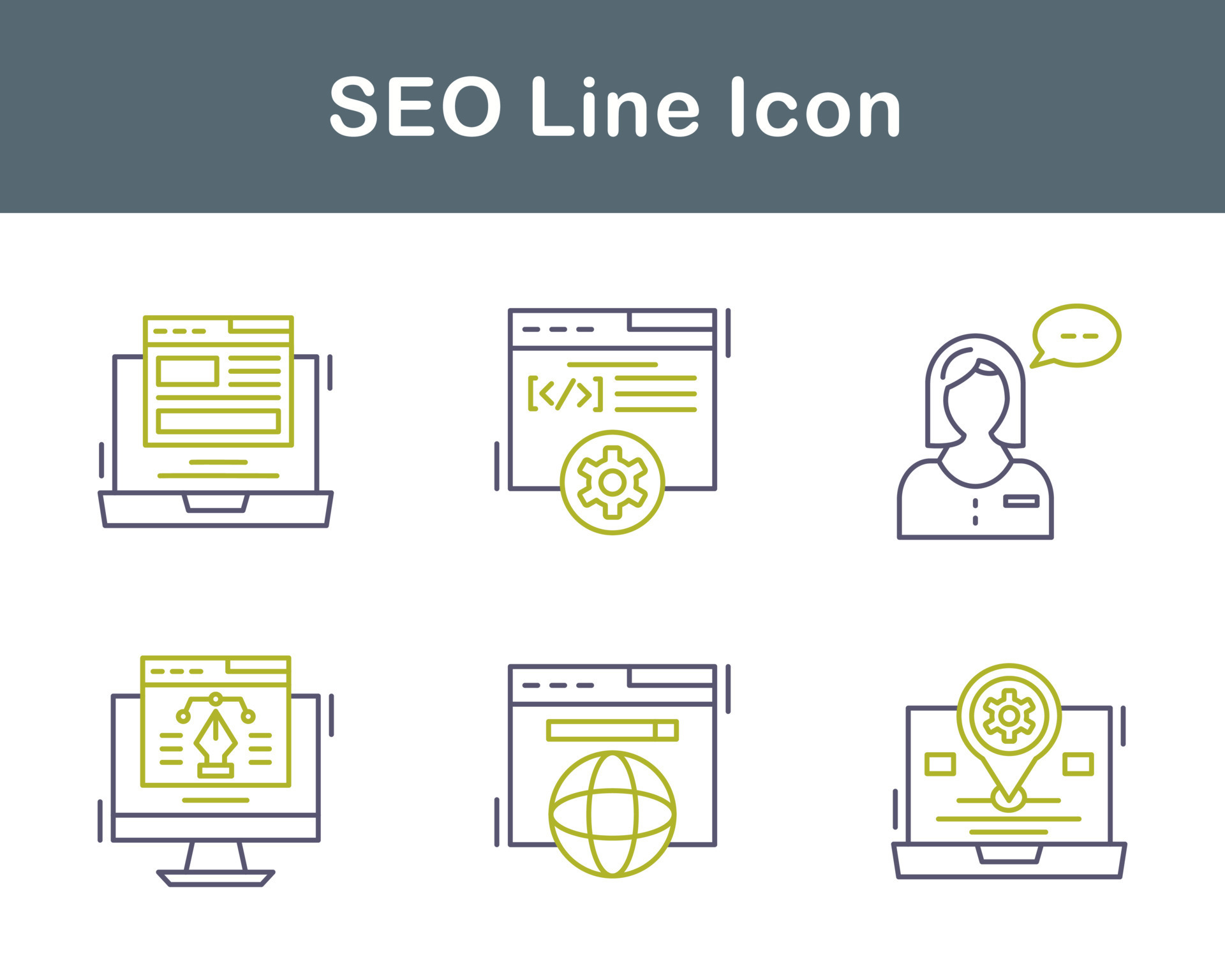 SEO Vector Icon Set 20708585 Vector Art at Vecteezy