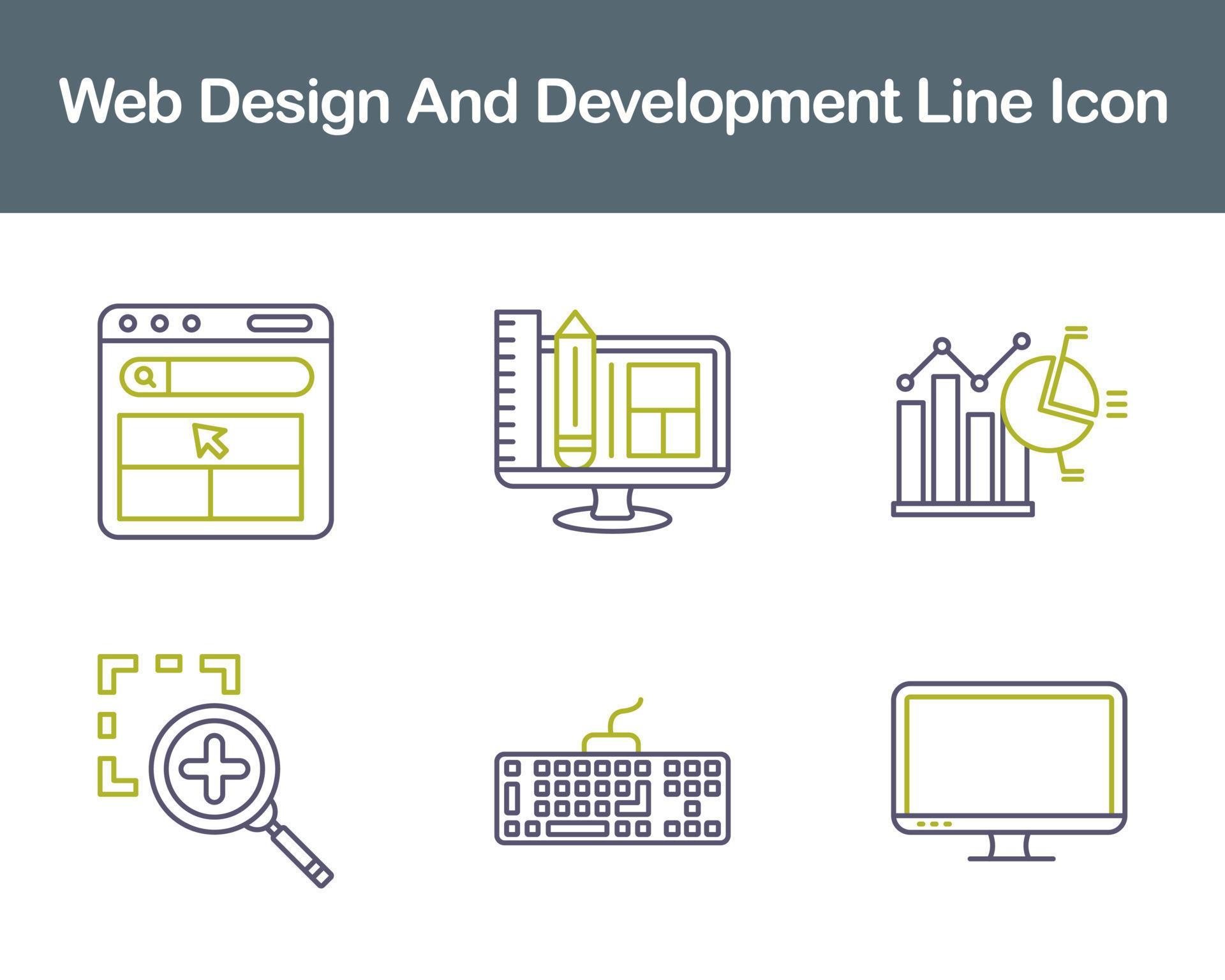 Web Design And Development Vector Icon Set 20708596 Vector Art at Vecteezy