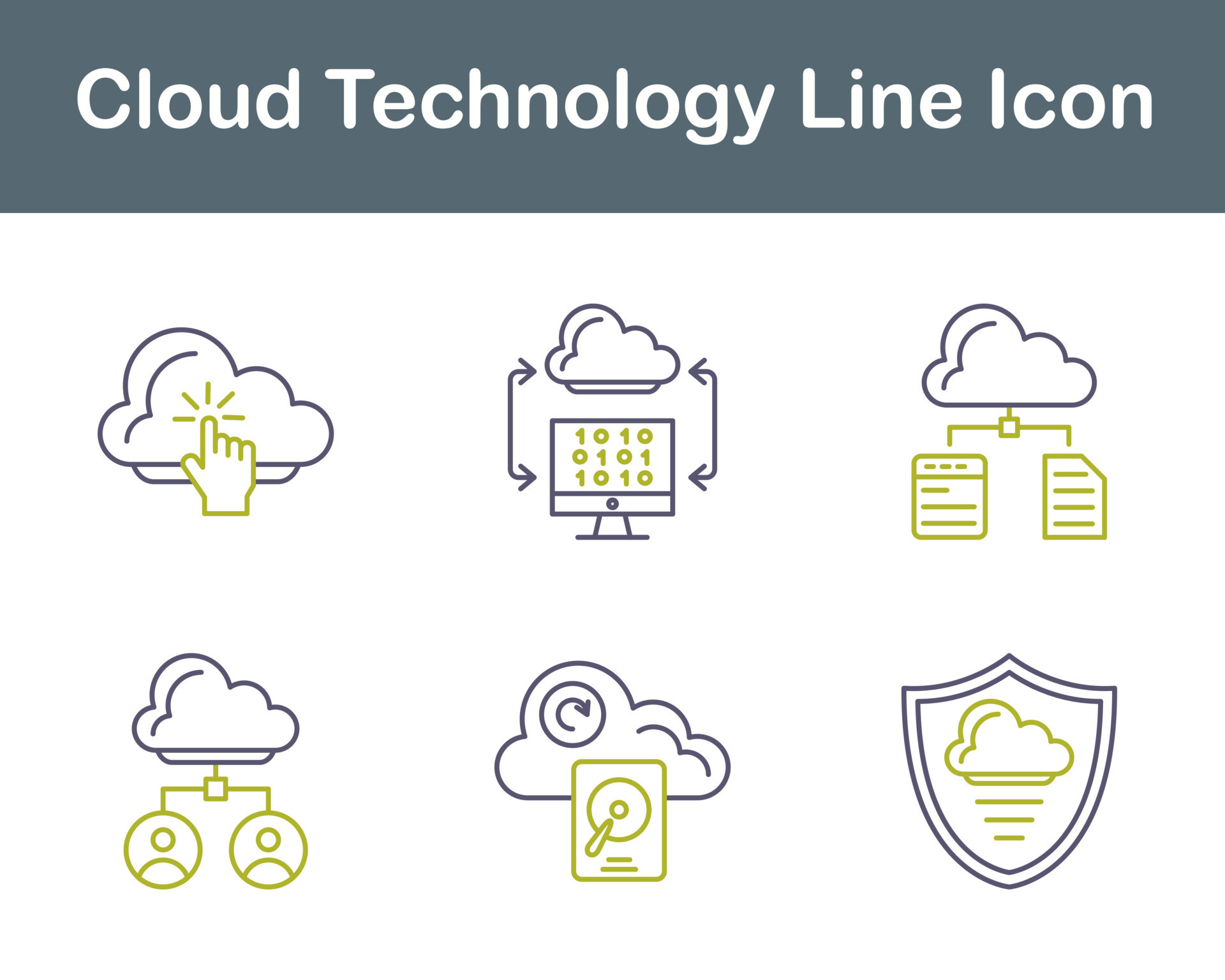 Cloud Technology Vector Icon Set 20708628 Vector Art at Vecteezy