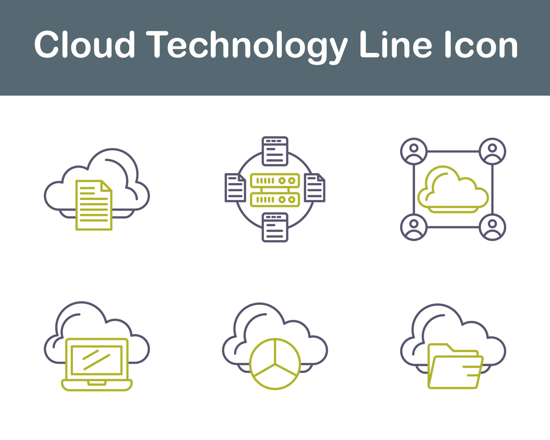 Cloud Technology Vector Icon Set 20708634 Vector Art at Vecteezy