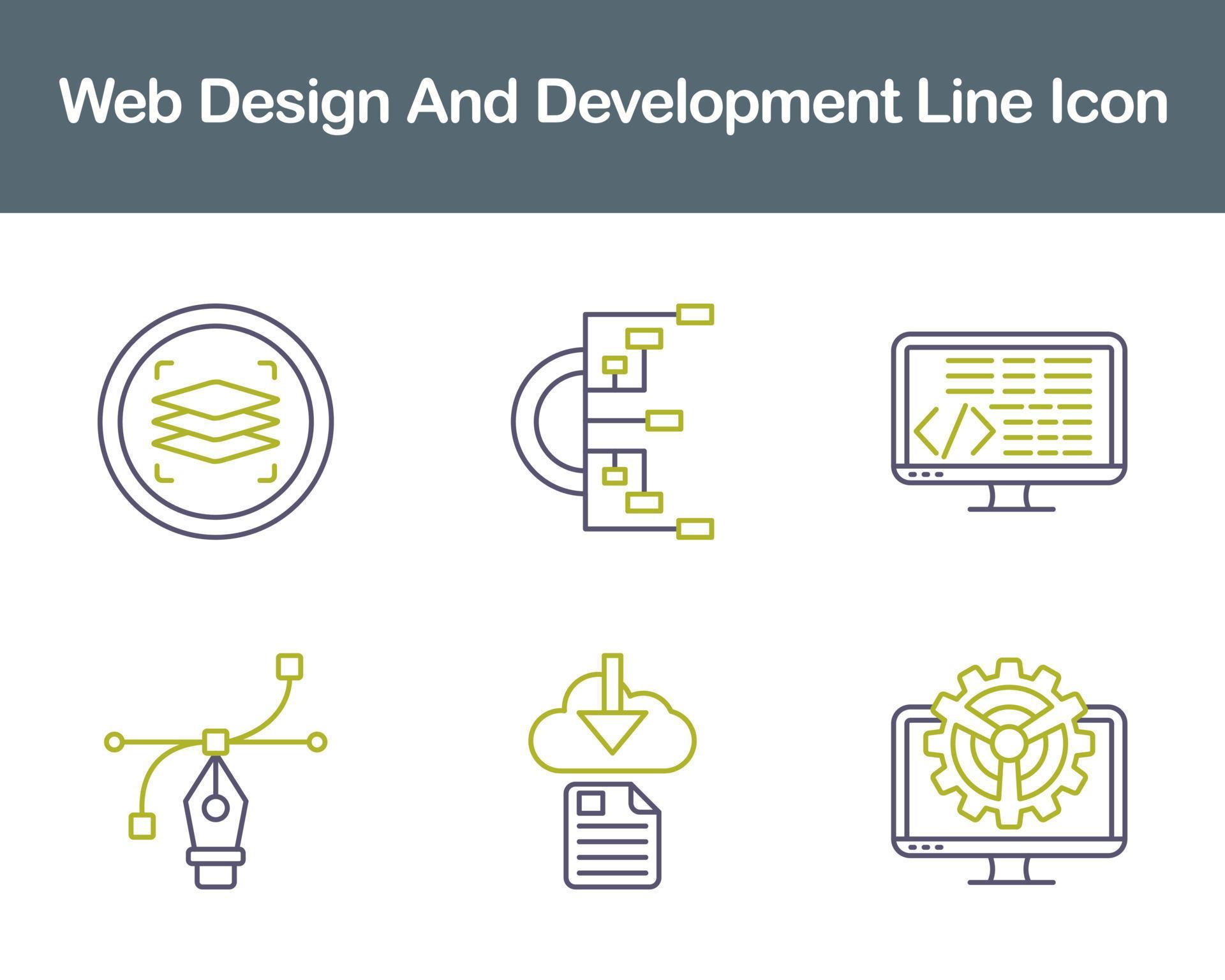 Web Design And Development Vector Icon Set 20708656 Vector Art at Vecteezy