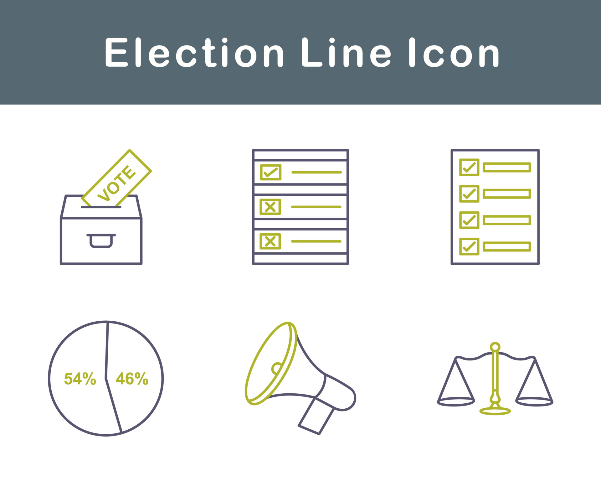 Election Vector Icon Set 20708751 Vector Art at Vecteezy