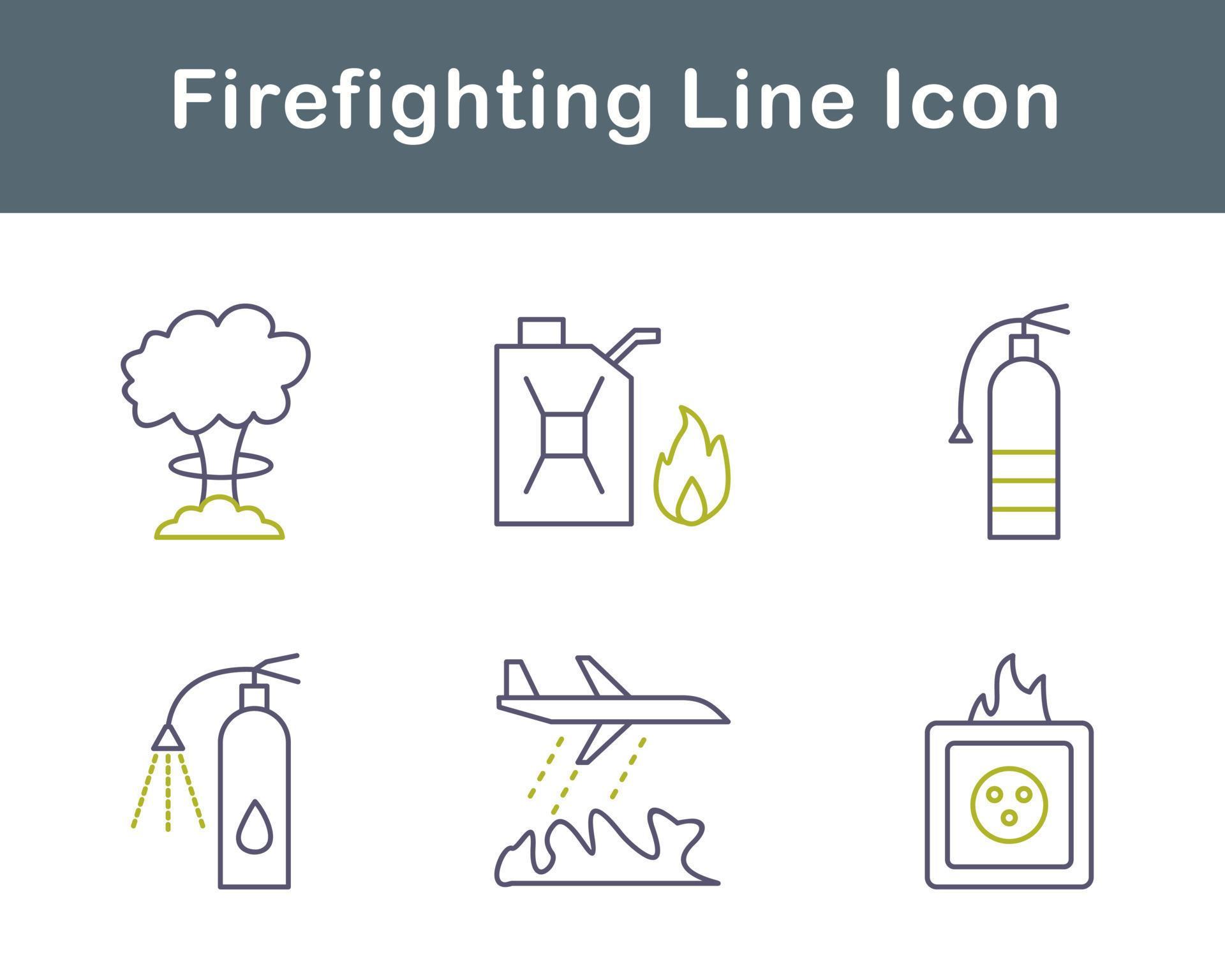 Firefighting Vector Icon Set 20708752 Vector Art at Vecteezy