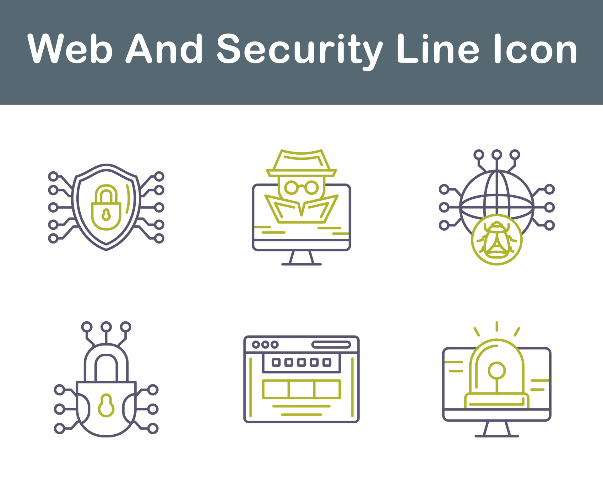 Web And Security Vector Icon Set 20708778 Vector Art at Vecteezy