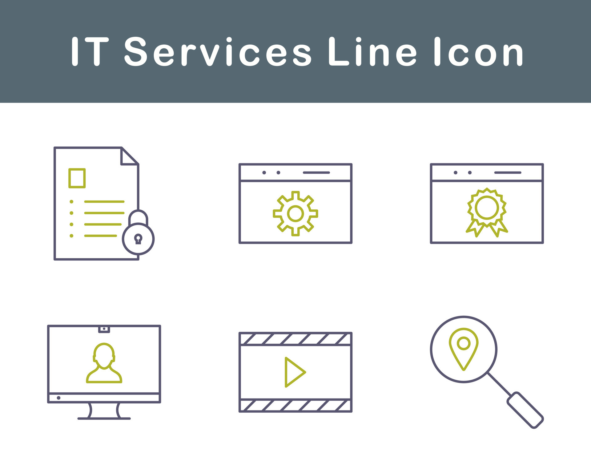 IT Services Vector Icon Set 20708806 Vector Art at Vecteezy