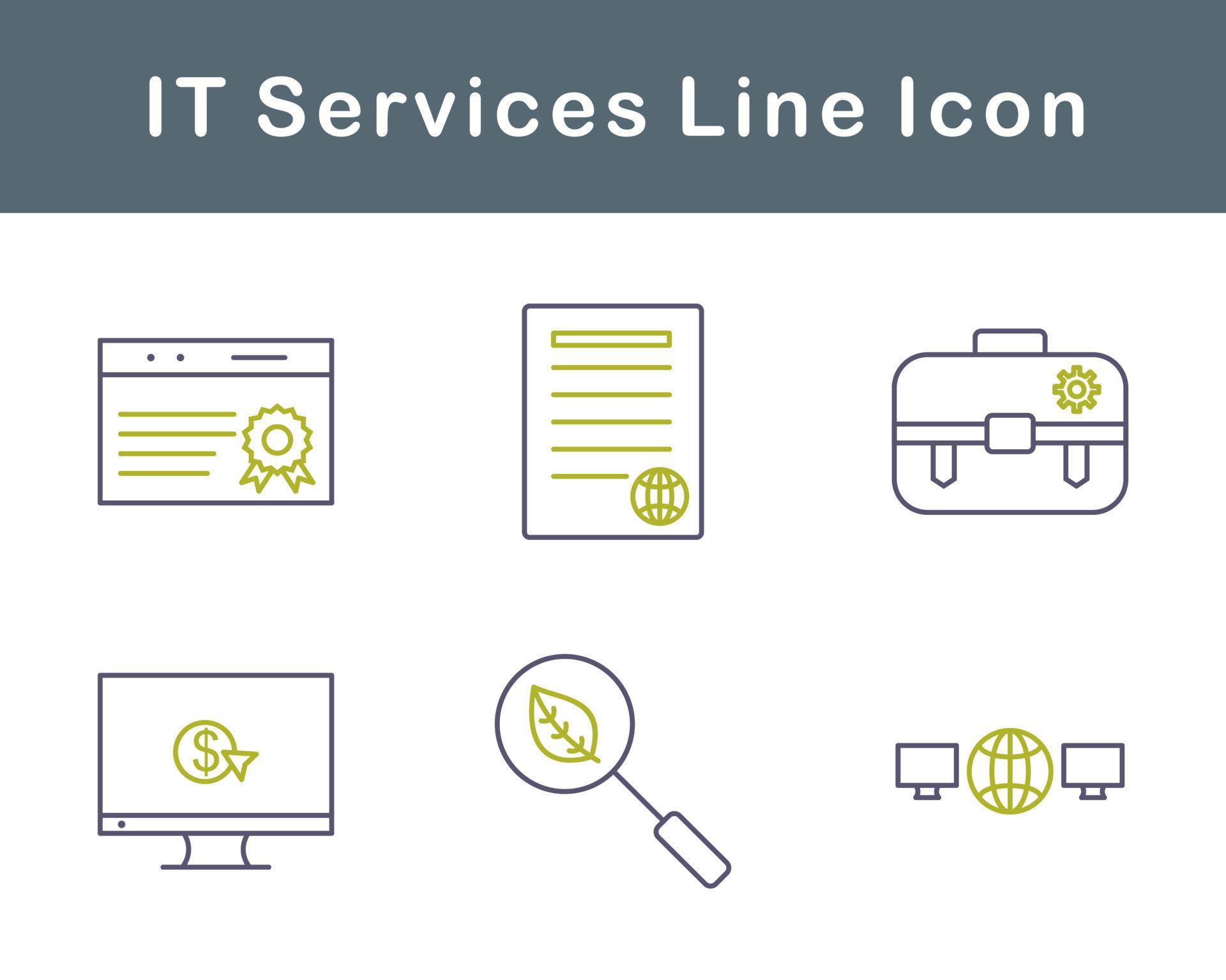 IT Services Vector Icon Set 20708807 Vector Art at Vecteezy