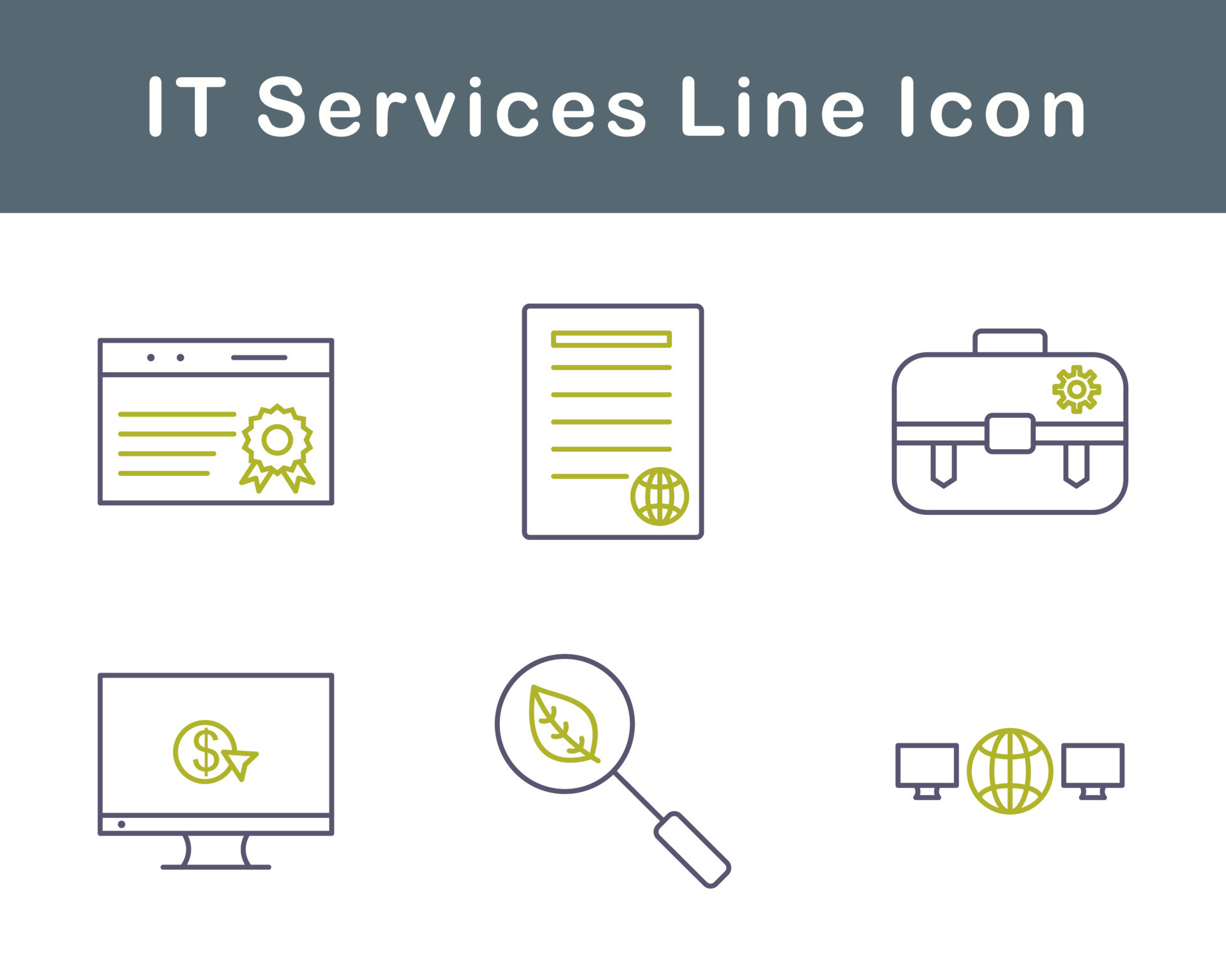 IT Services Vector Icon Set 20708807 Vector Art at Vecteezy