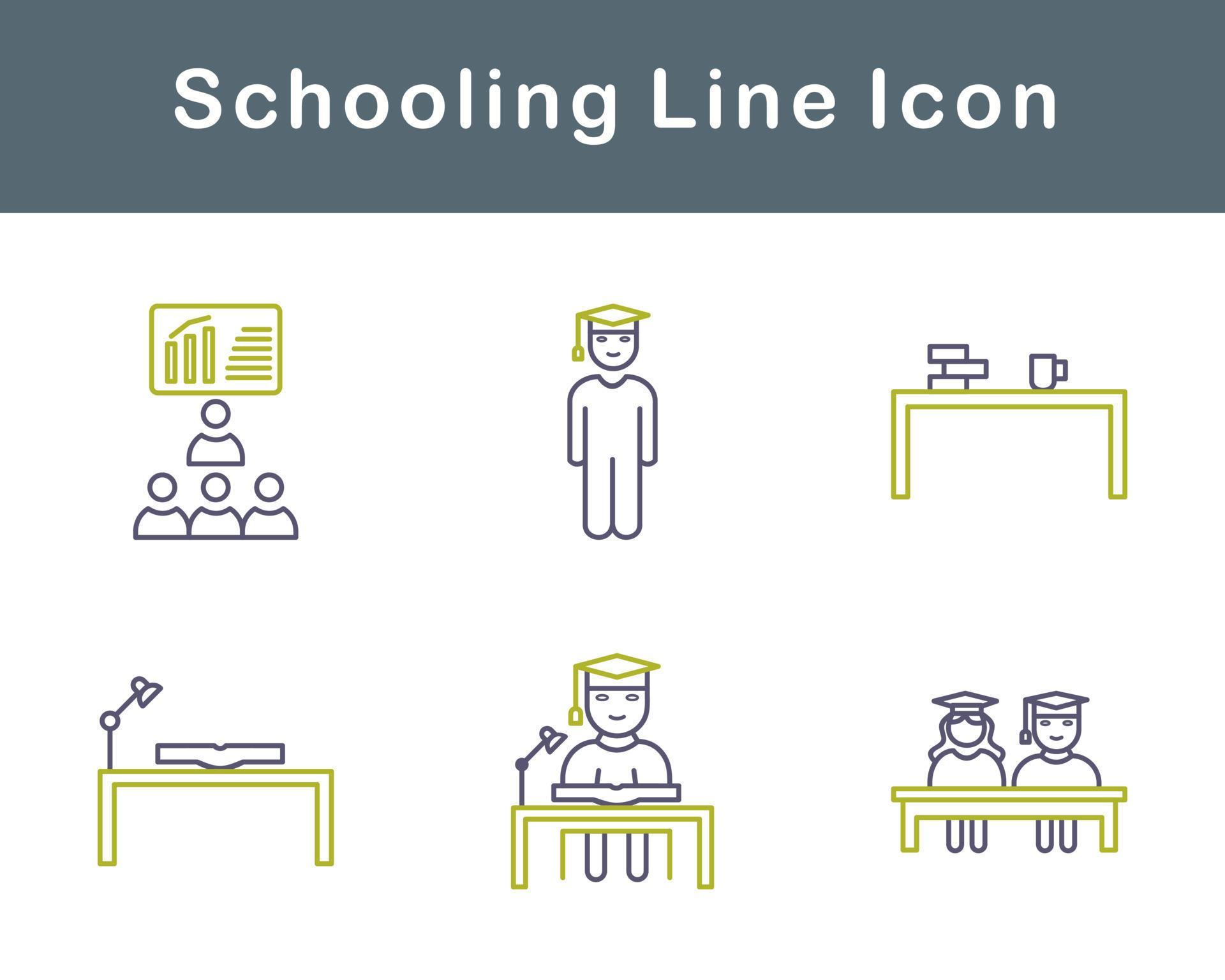 Schooling Vector Icon Set 20708988 Vector Art at Vecteezy
