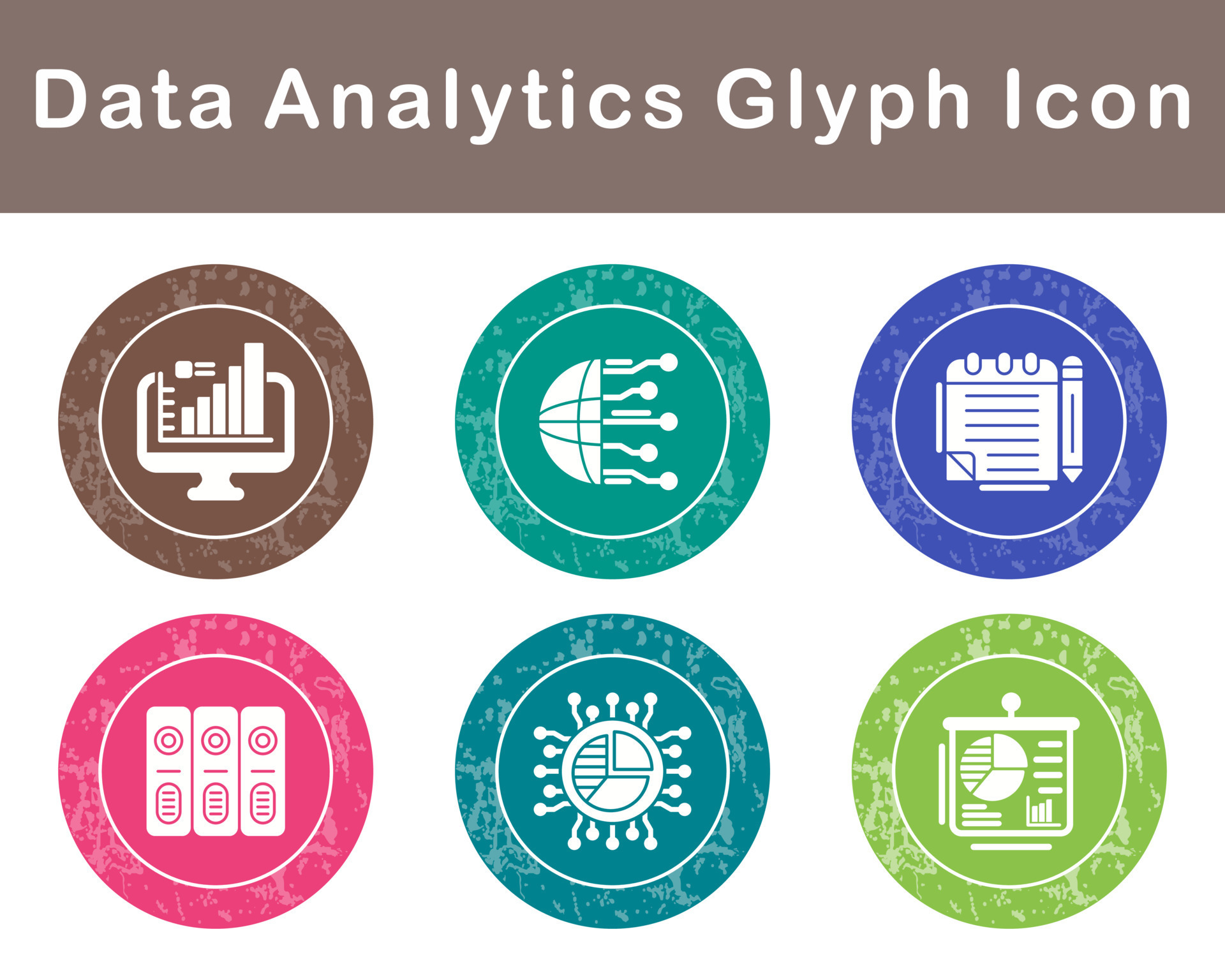 Data Analytics Vector Icon Set 20711086 Vector Art At Vecteezy