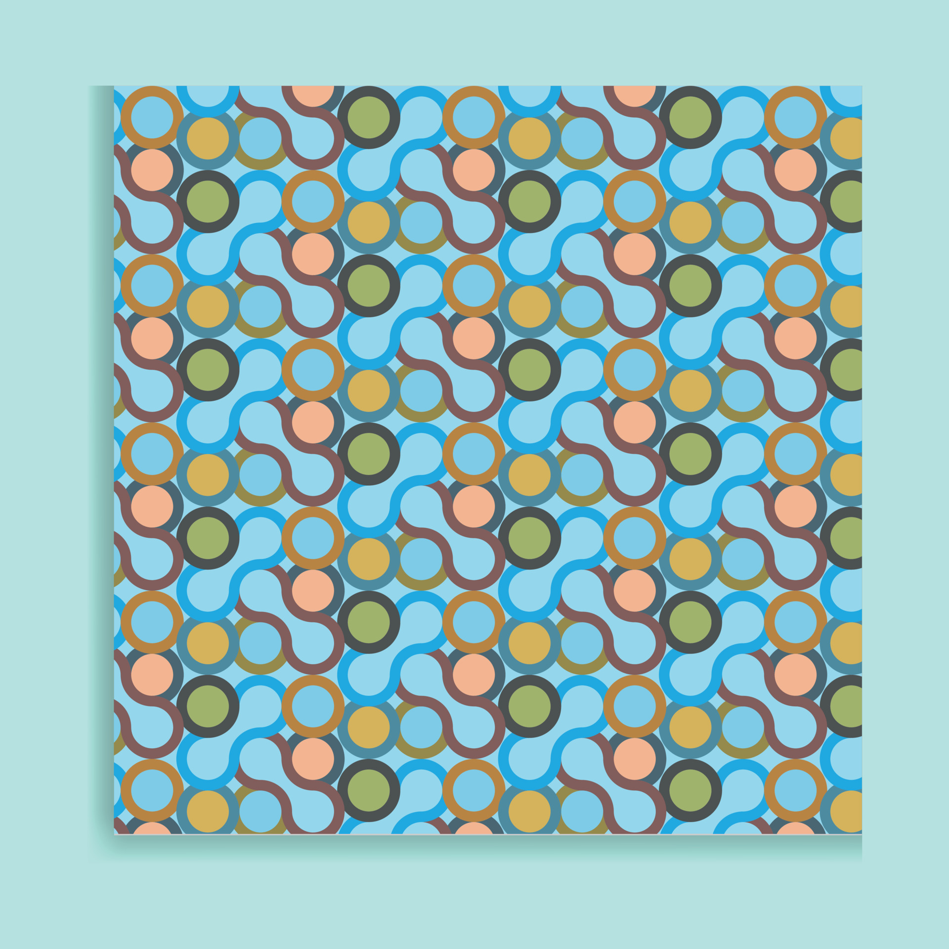 Vector Seamless Pattern Modern Stylish Texture Repeated Retro