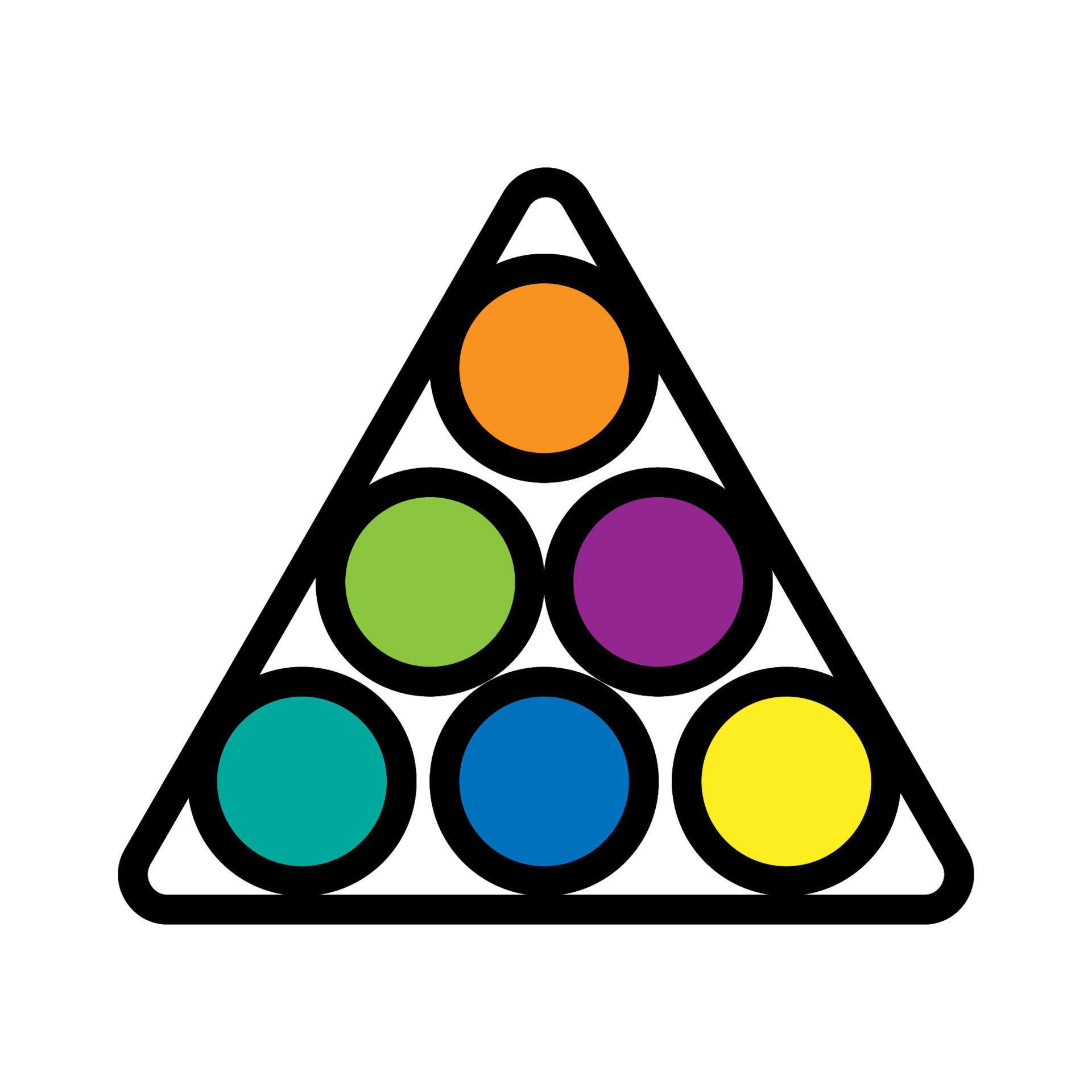 Billiard balls line icon isolated on white background. Black flat thin icon on modern outline ...