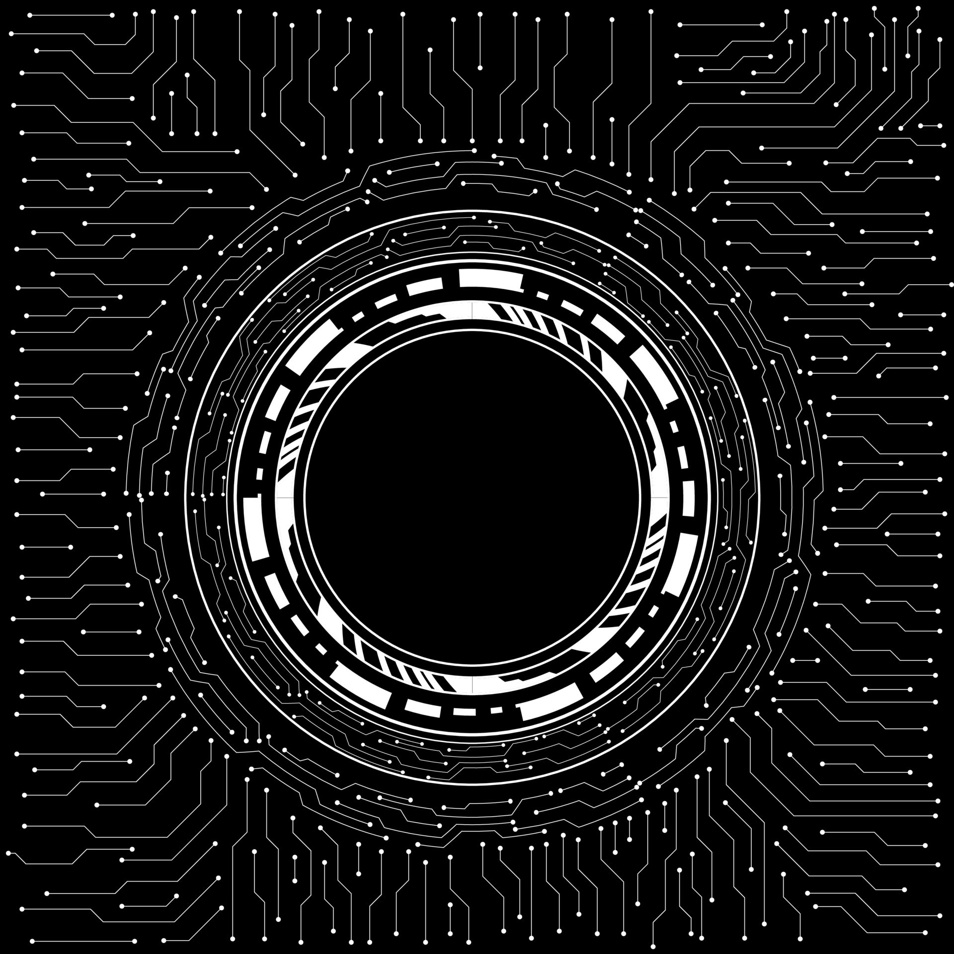 Computer Chip Electronic Circuit Board Vector For Technology And